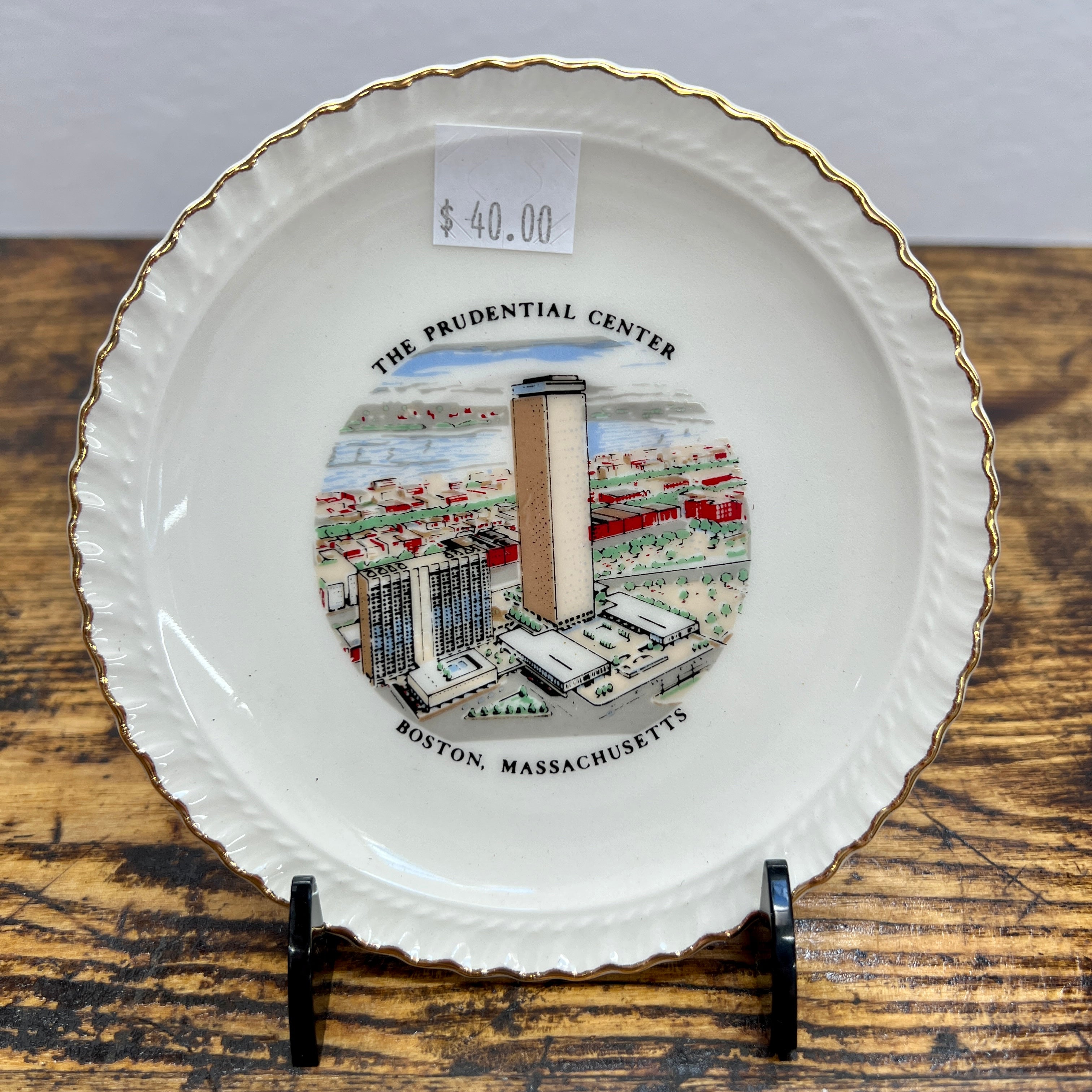 The Prudential Center (Boston, Massachusetts) Souvenir China Plate – WardMaps LLC