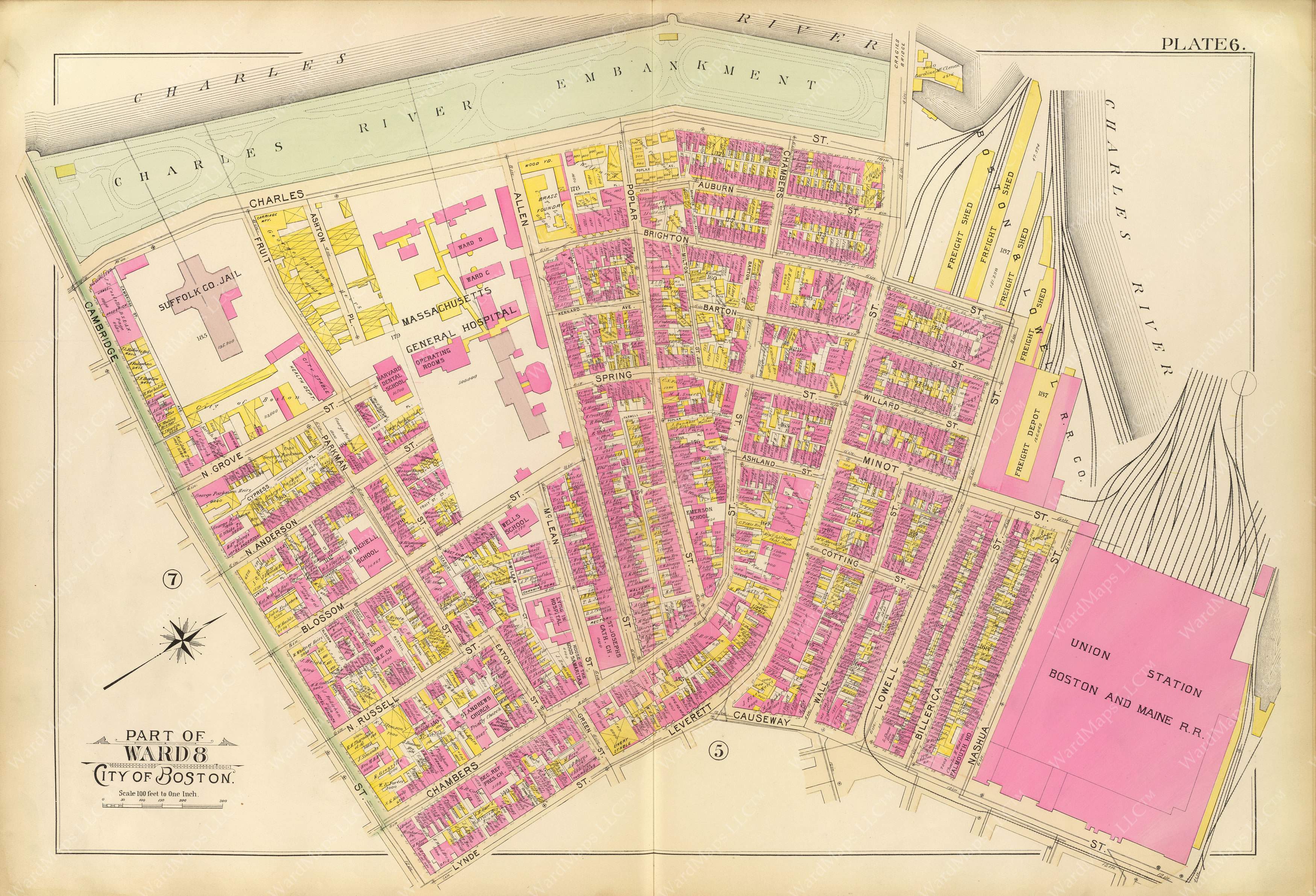 Boston, Massachusetts 1895 Plate 006 – WardMaps LLC