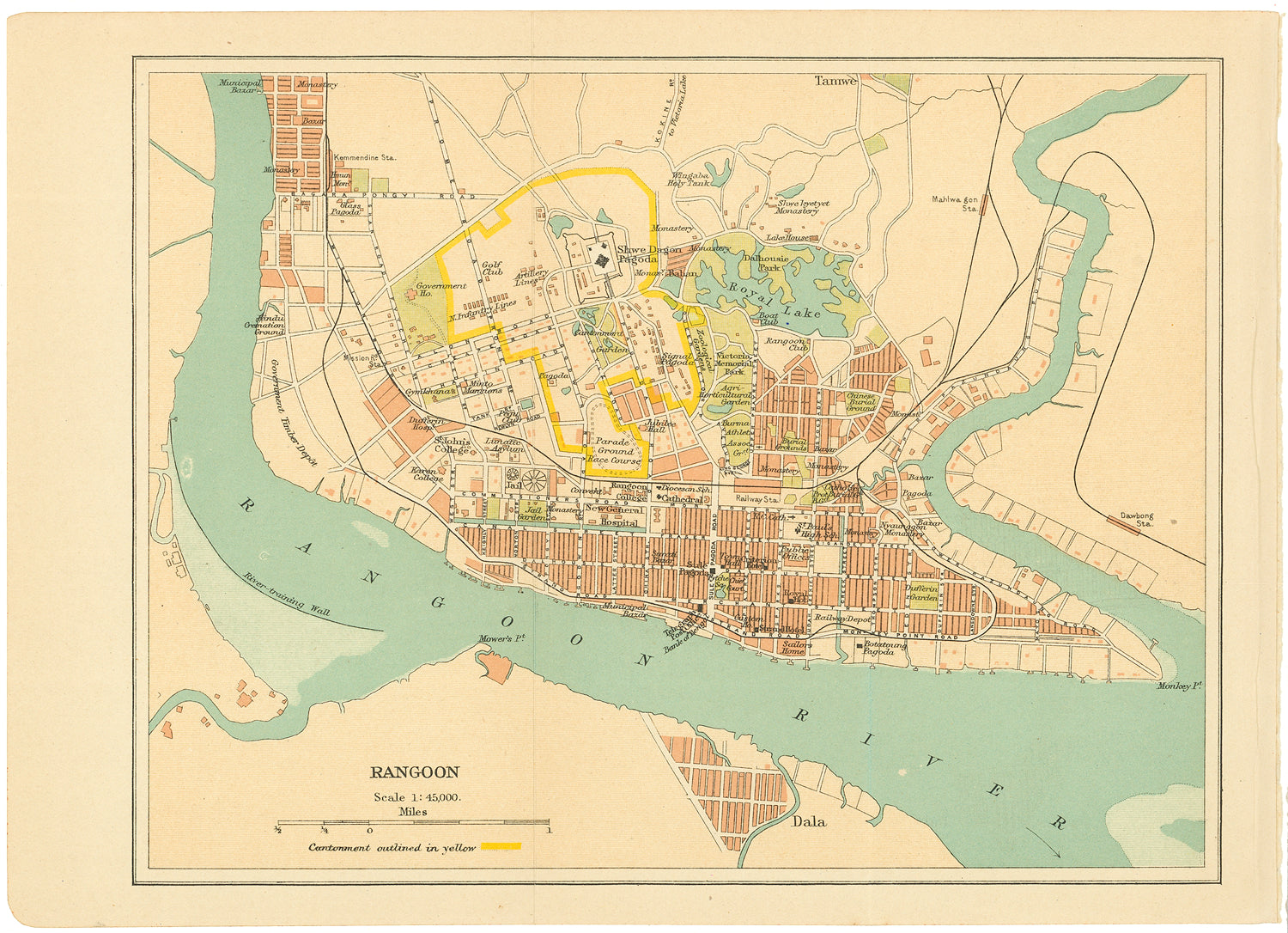 Rangoon, Burma (Yangon, Myanmar) 1920 – WardMaps LLC