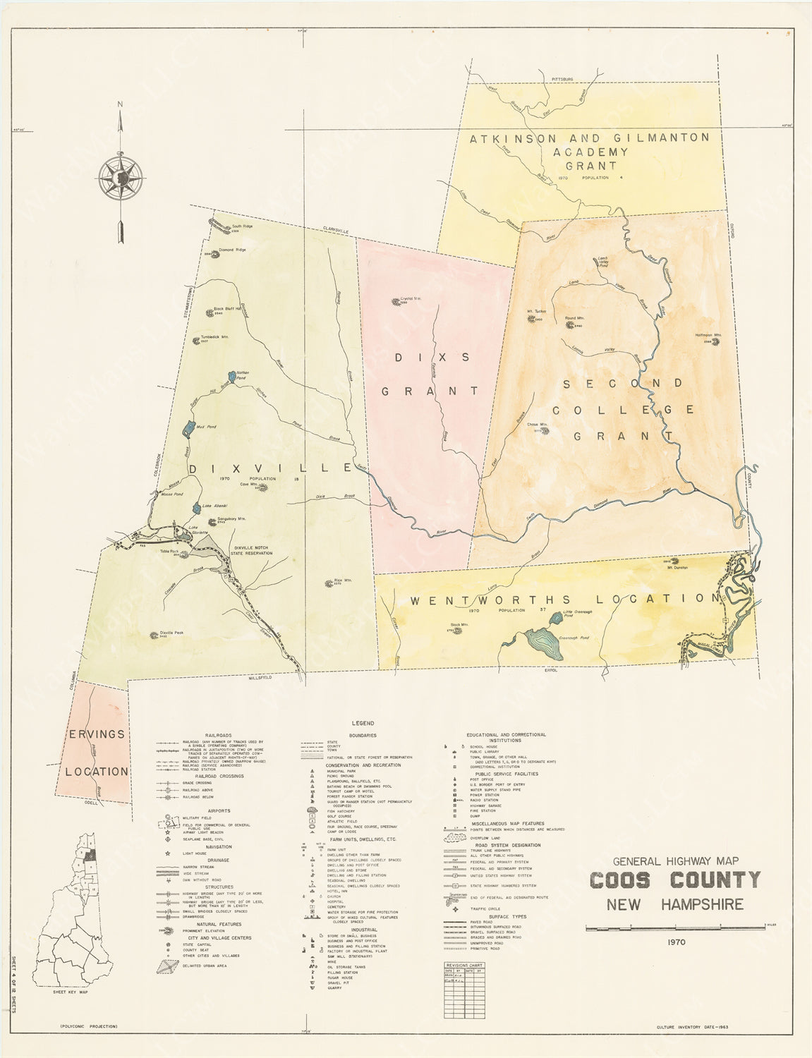 Coos County, New Hampshire 1970: 12 of 12 – WardMaps LLC