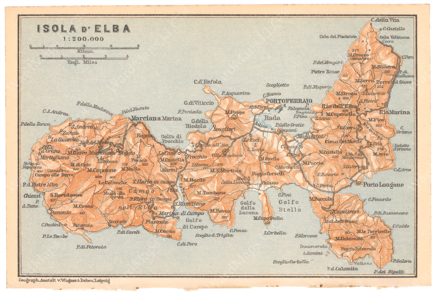 Elba, Italy 1909 – WardMaps LLC