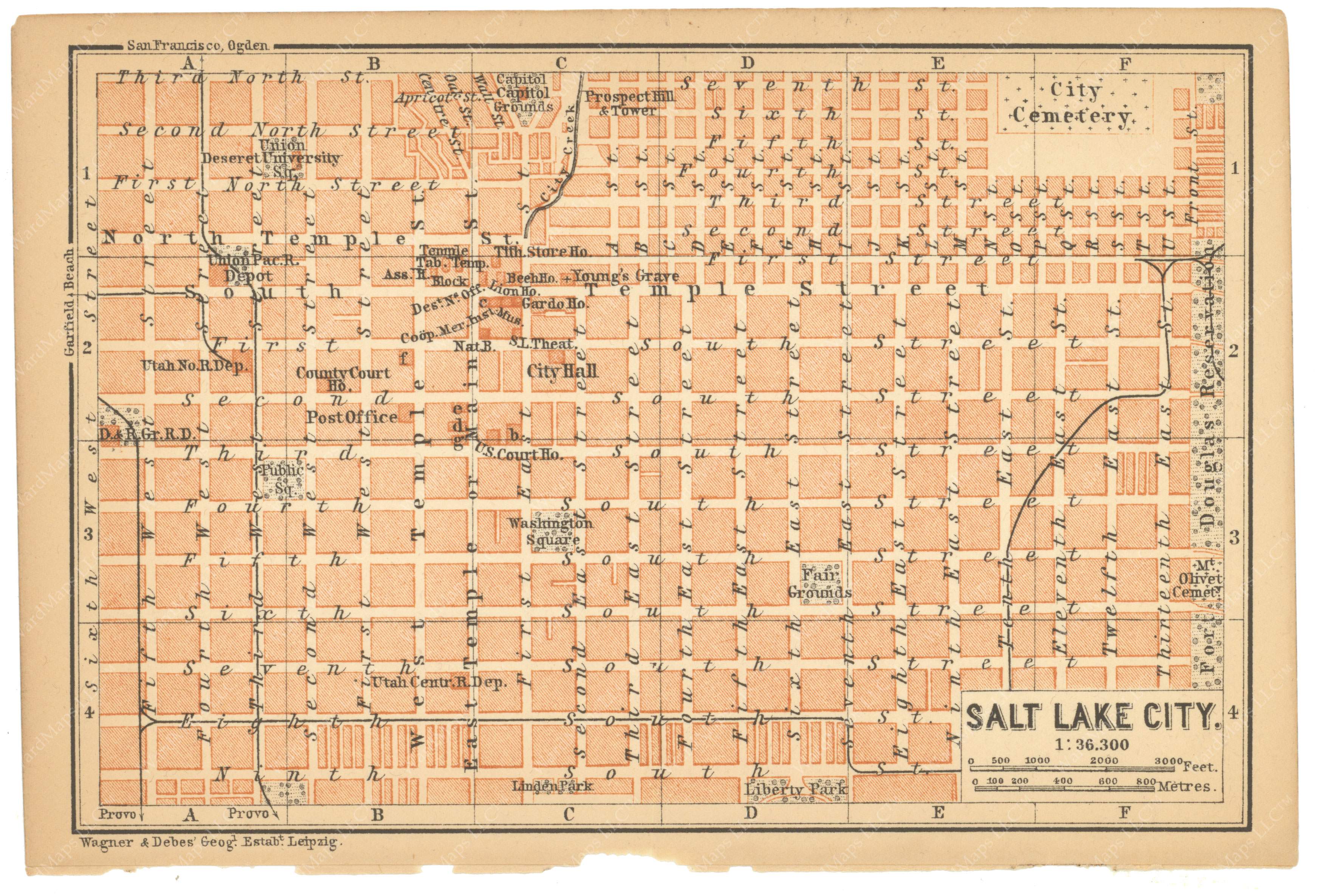 Salt Lake City, Utah 1893 – WardMaps LLC