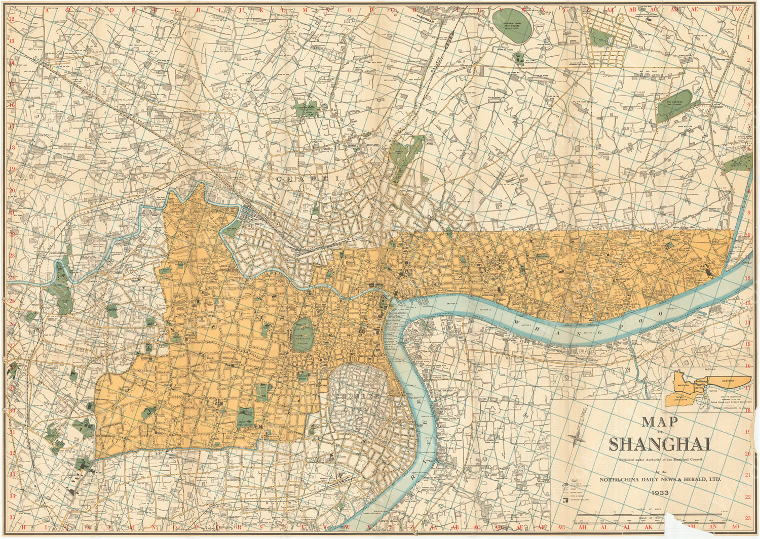 Shanghai, China 1933 – WardMaps LLC