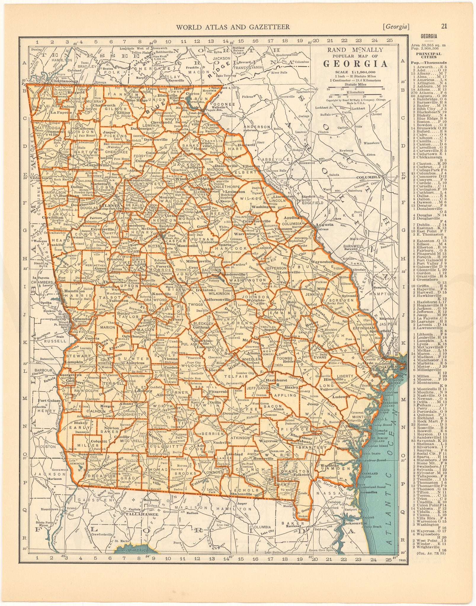 State Maps of Georgia (USA) – WardMaps LLC