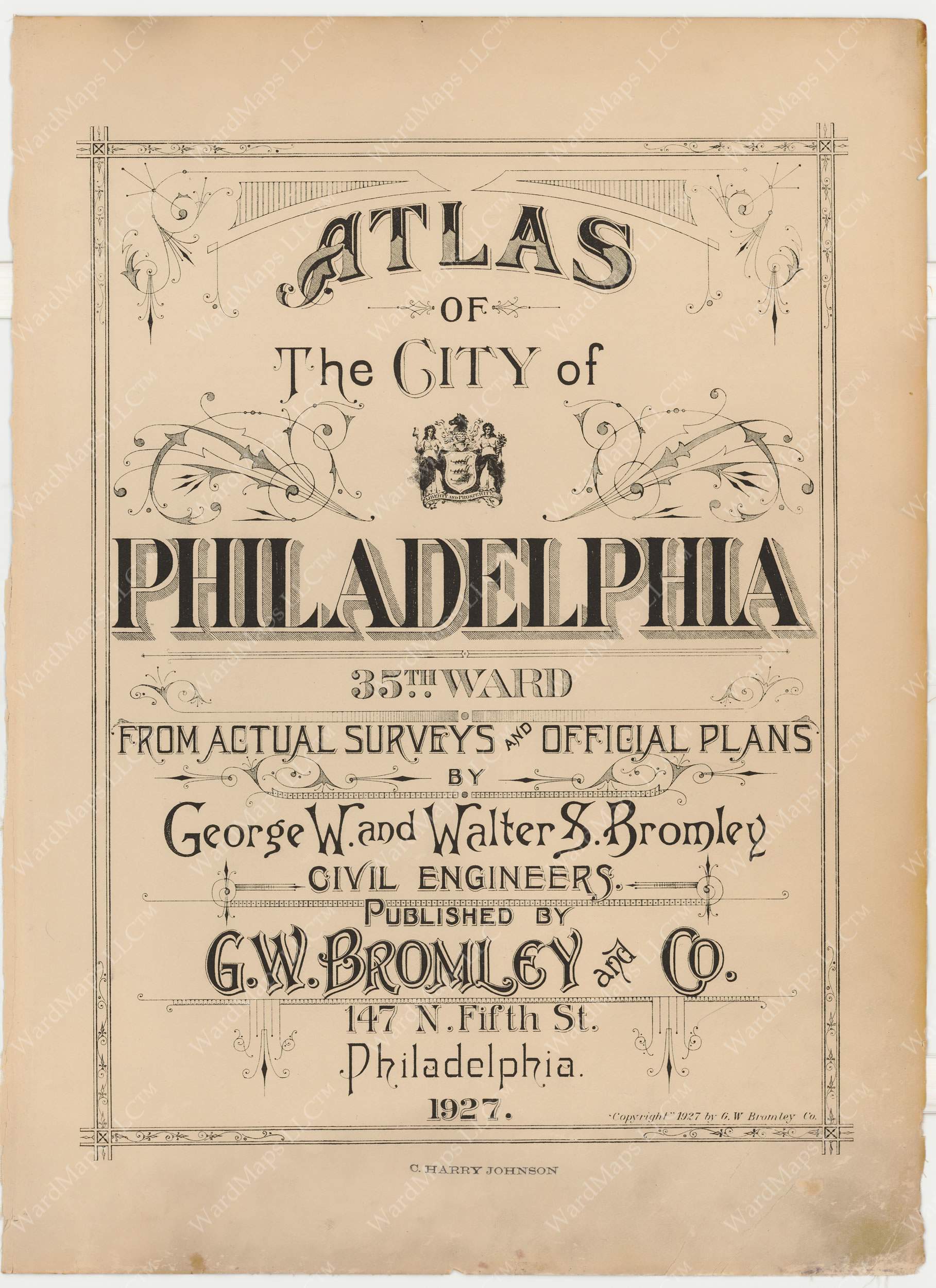 Atlas of the 35th Ward of Philadelphia, Pennsylvania, 1927 – WardMaps LLC