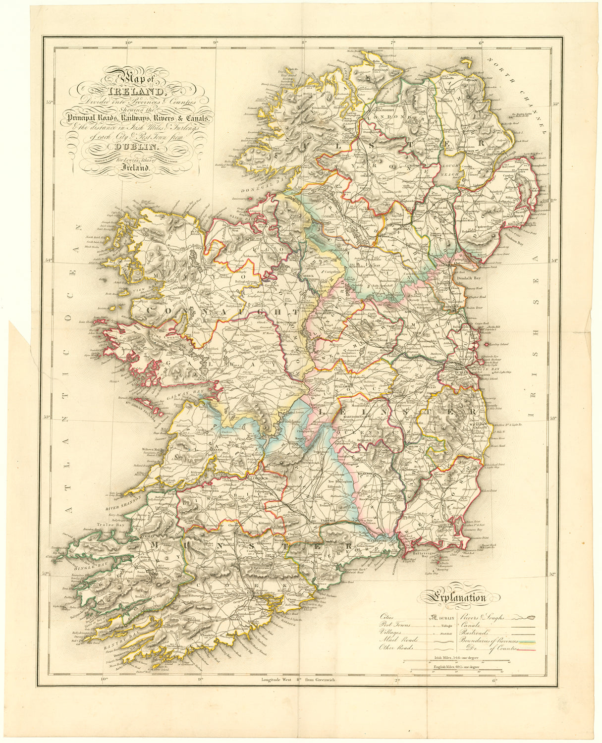 Counties of Ireland 1846 – WardMaps LLC