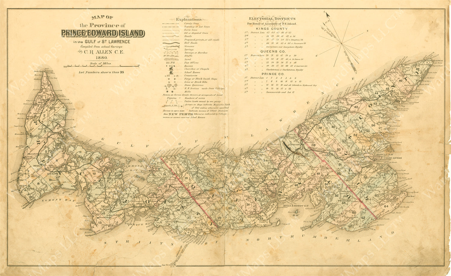 Atlas of Prince Edward Island, Canada 1880 – WardMaps LLC