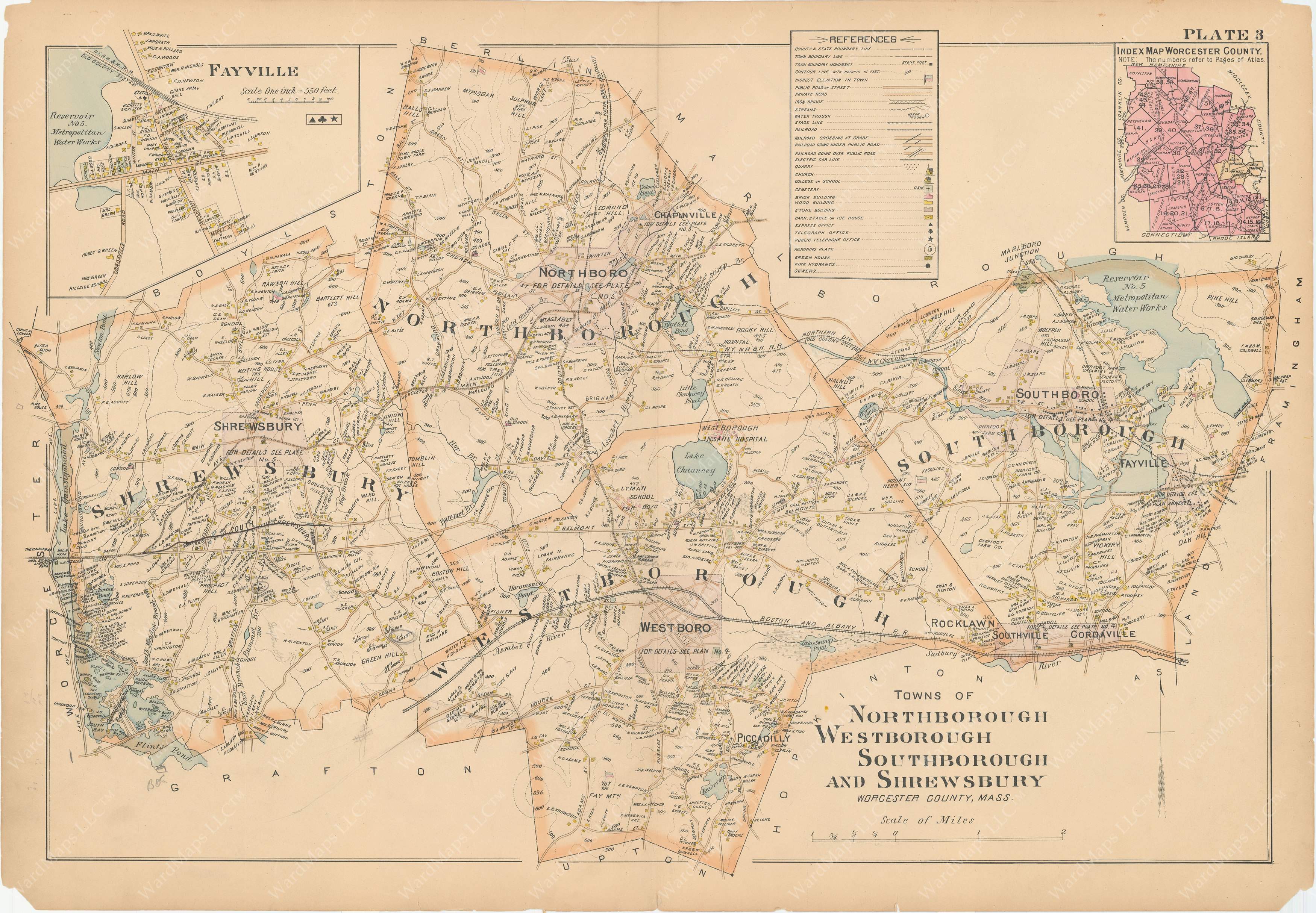 Atlas of Worcester County, Massachusetts 1898 – WardMaps LLC