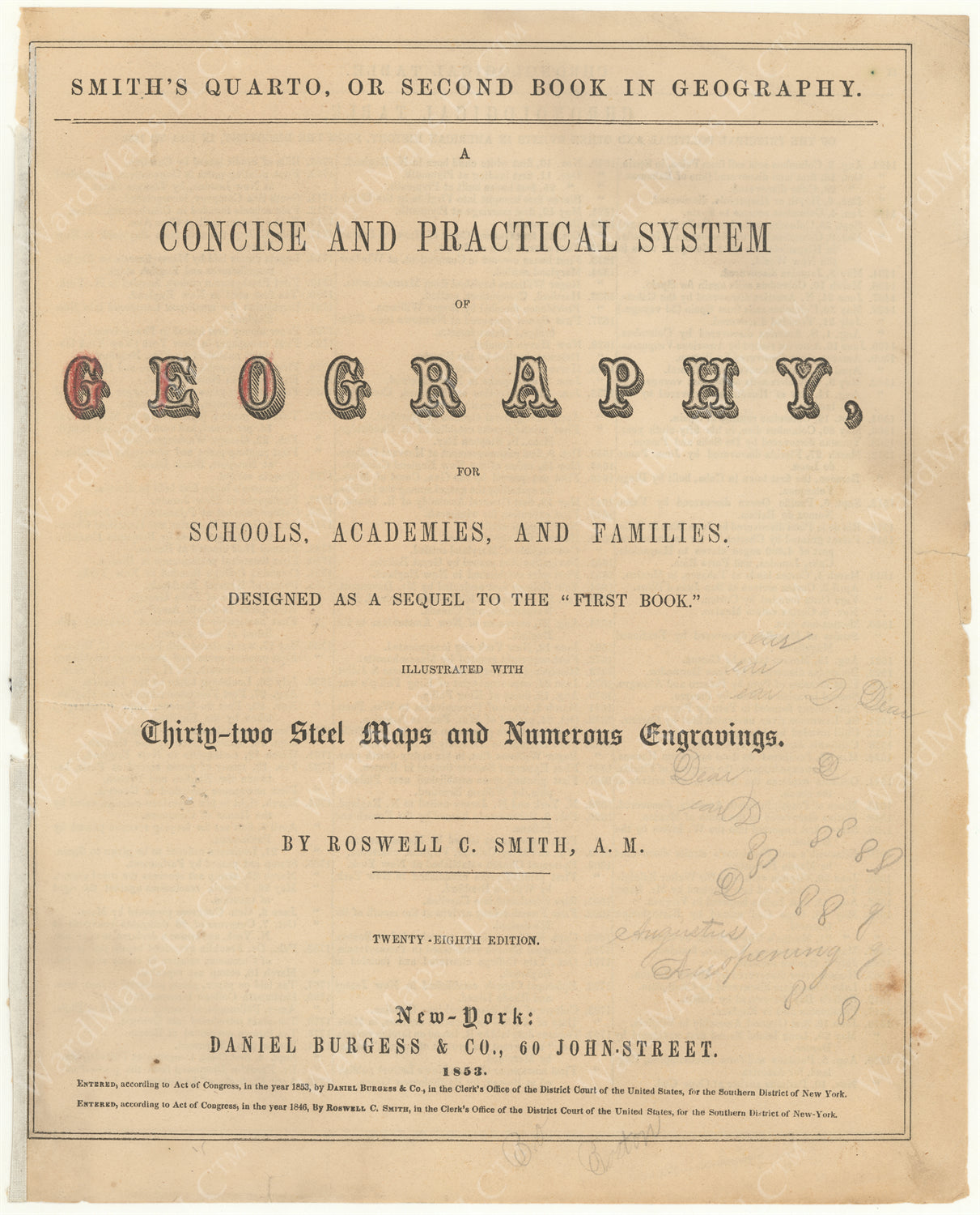 Smith's Concise Geography of the World 1853 – WardMaps LLC
