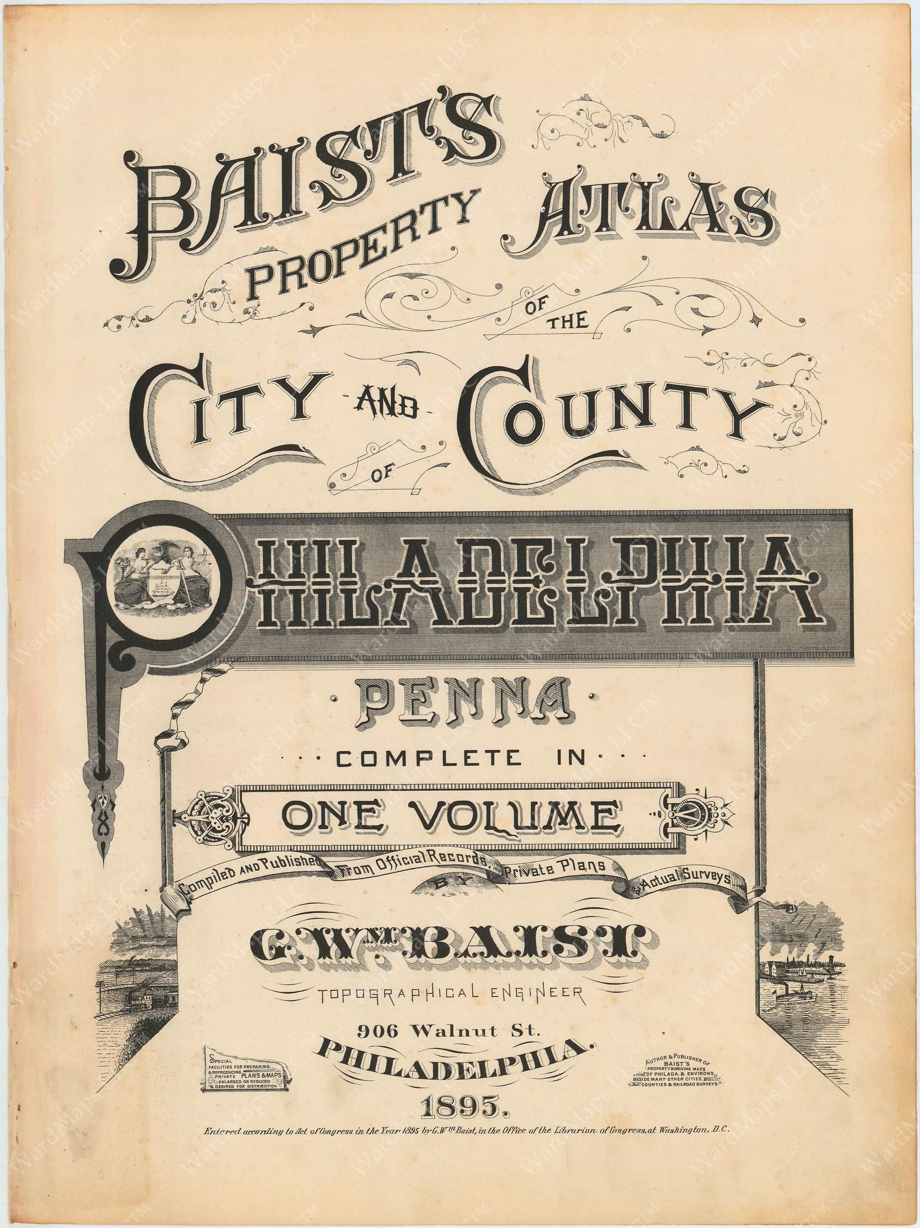 Atlas of Philadelphia, Pennsylvania 1895 – WardMaps LLC