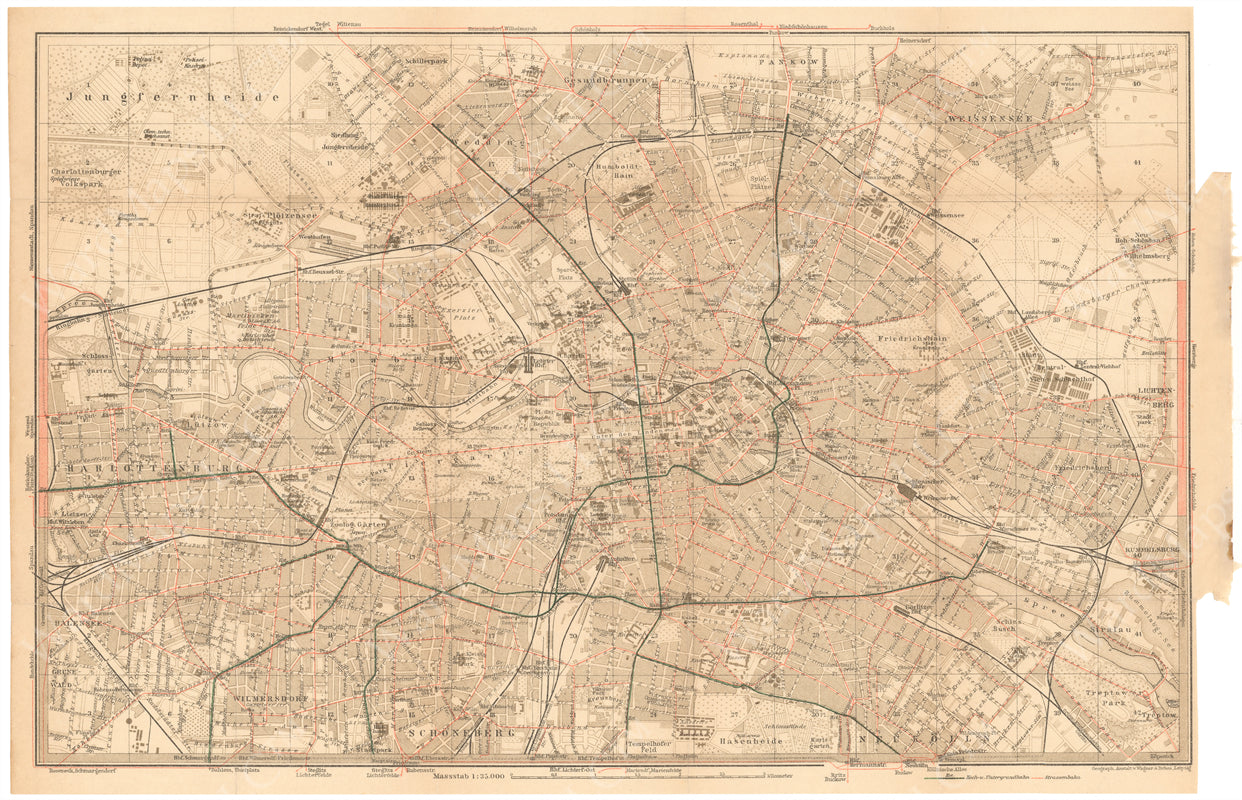 Berlin and Environs, Germany 1923 – WardMaps LLC