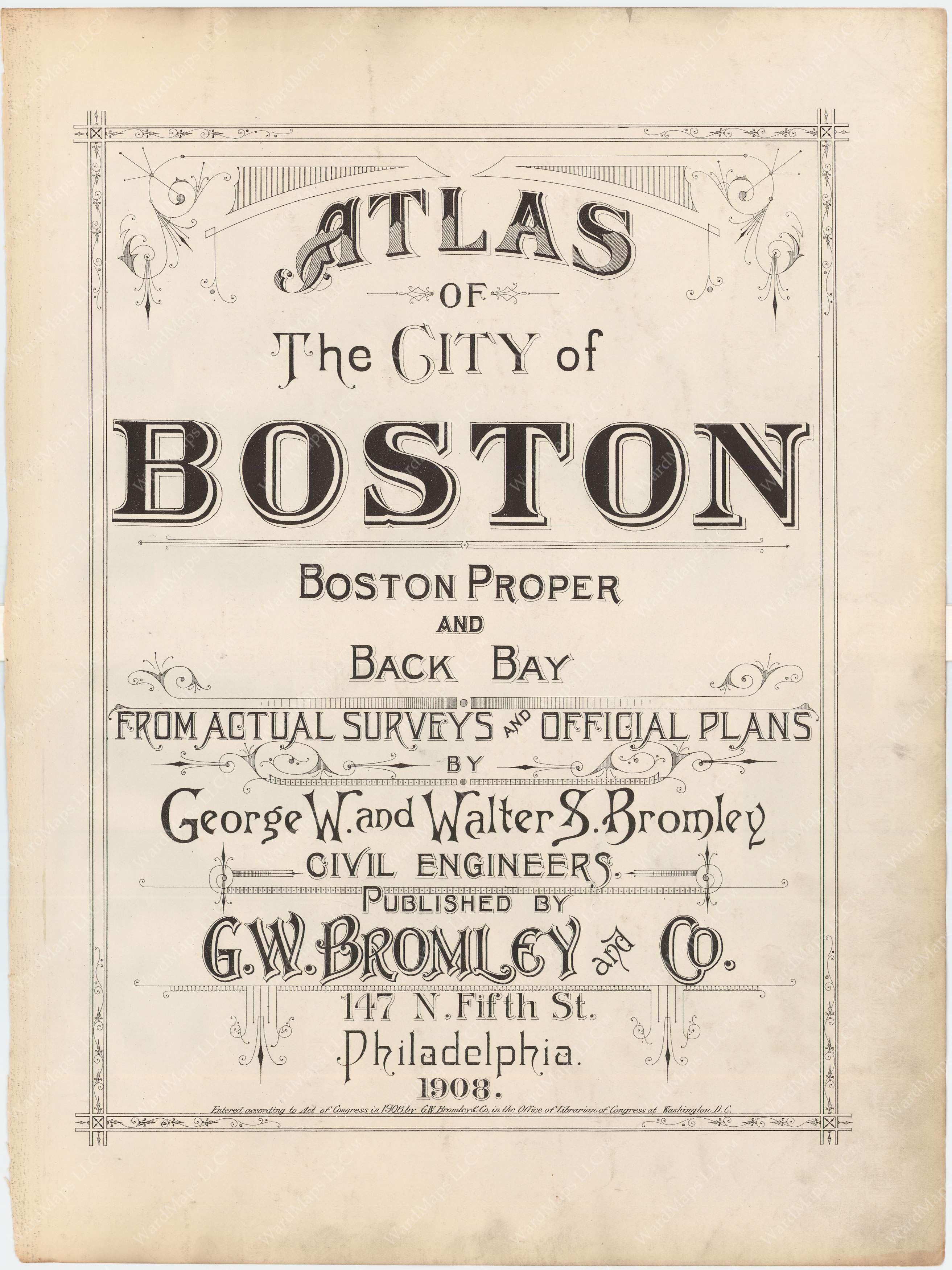 Atlas of Boston, Massachusetts 1908 – WardMaps LLC