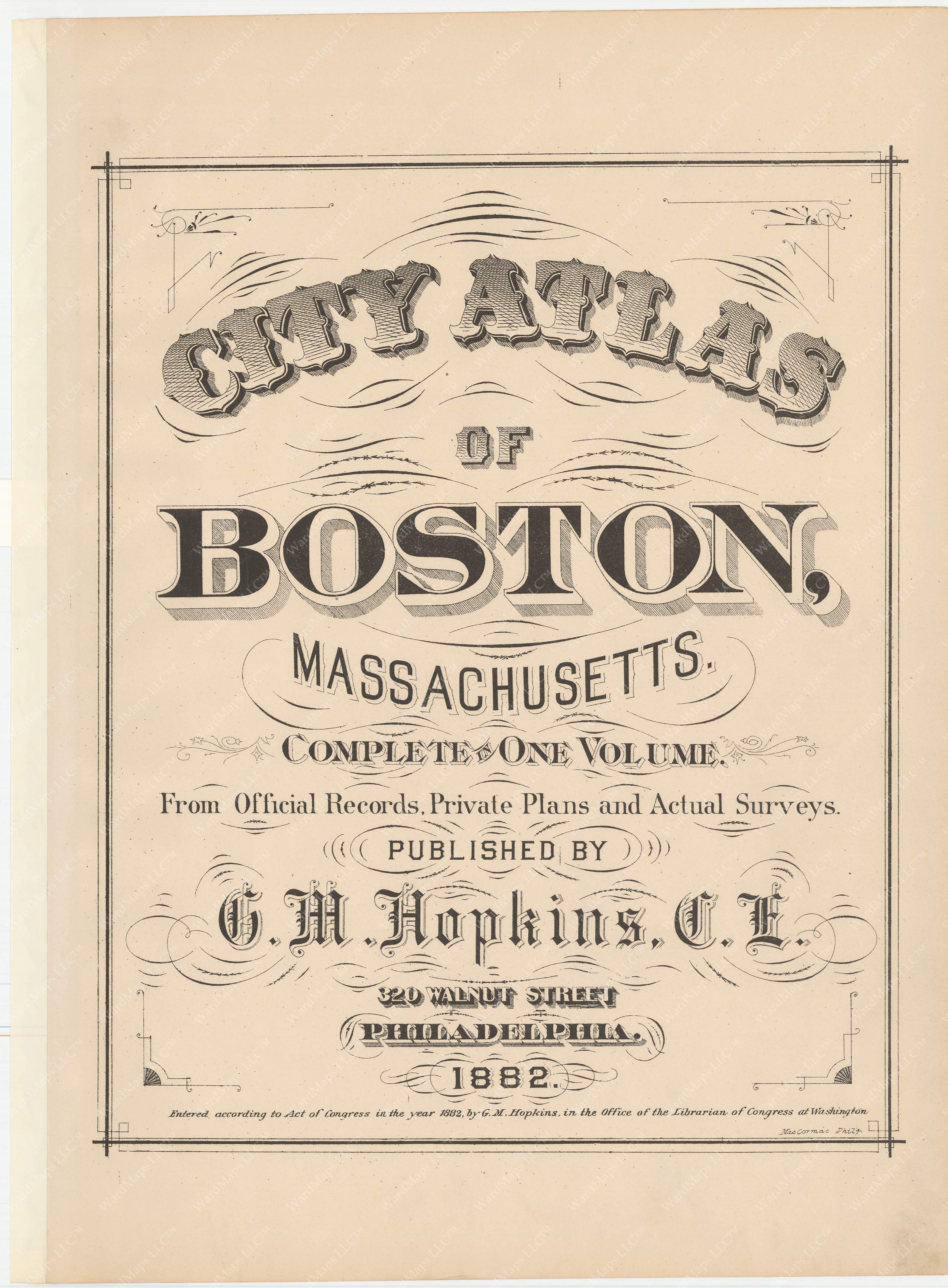 Atlas of Boston, Massachusetts 1882 – WardMaps LLC