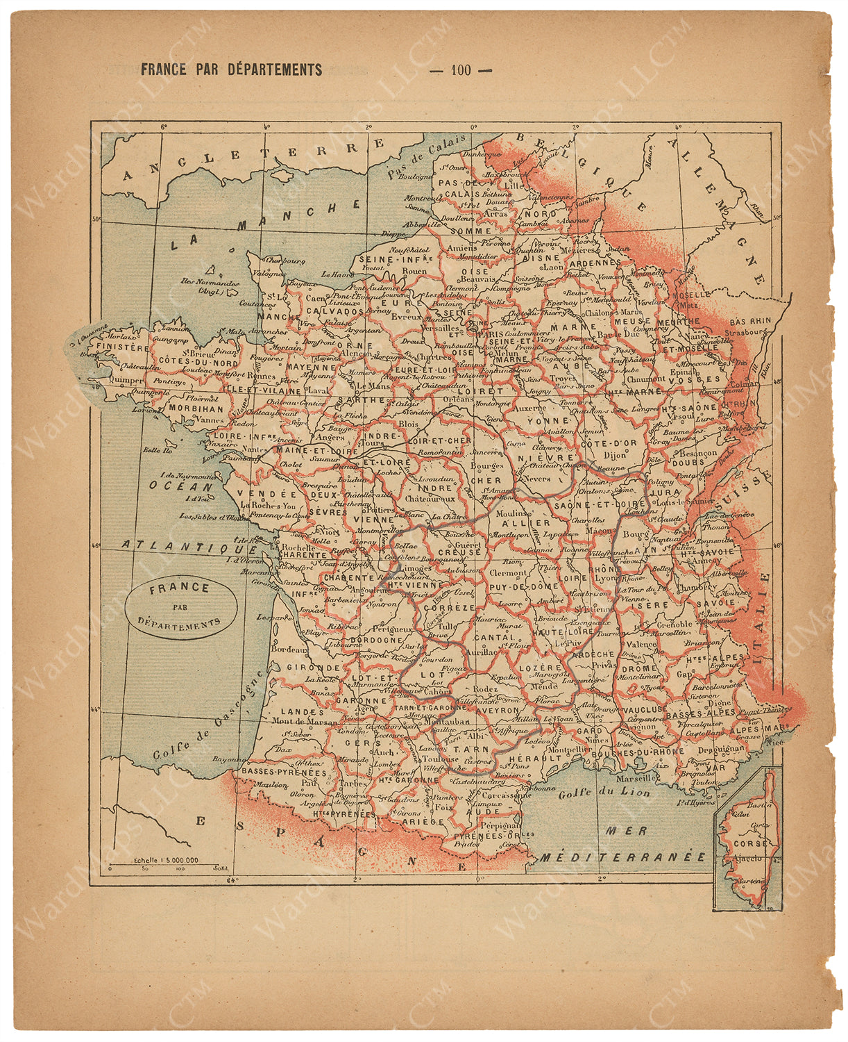 Atlas of Departments of France 1888 – WardMaps LLC