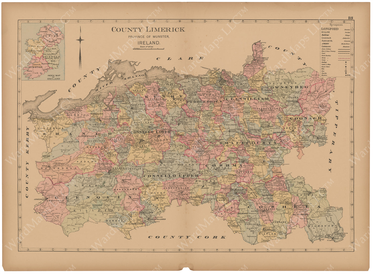 Counties of Ireland 1901 – WardMaps LLC