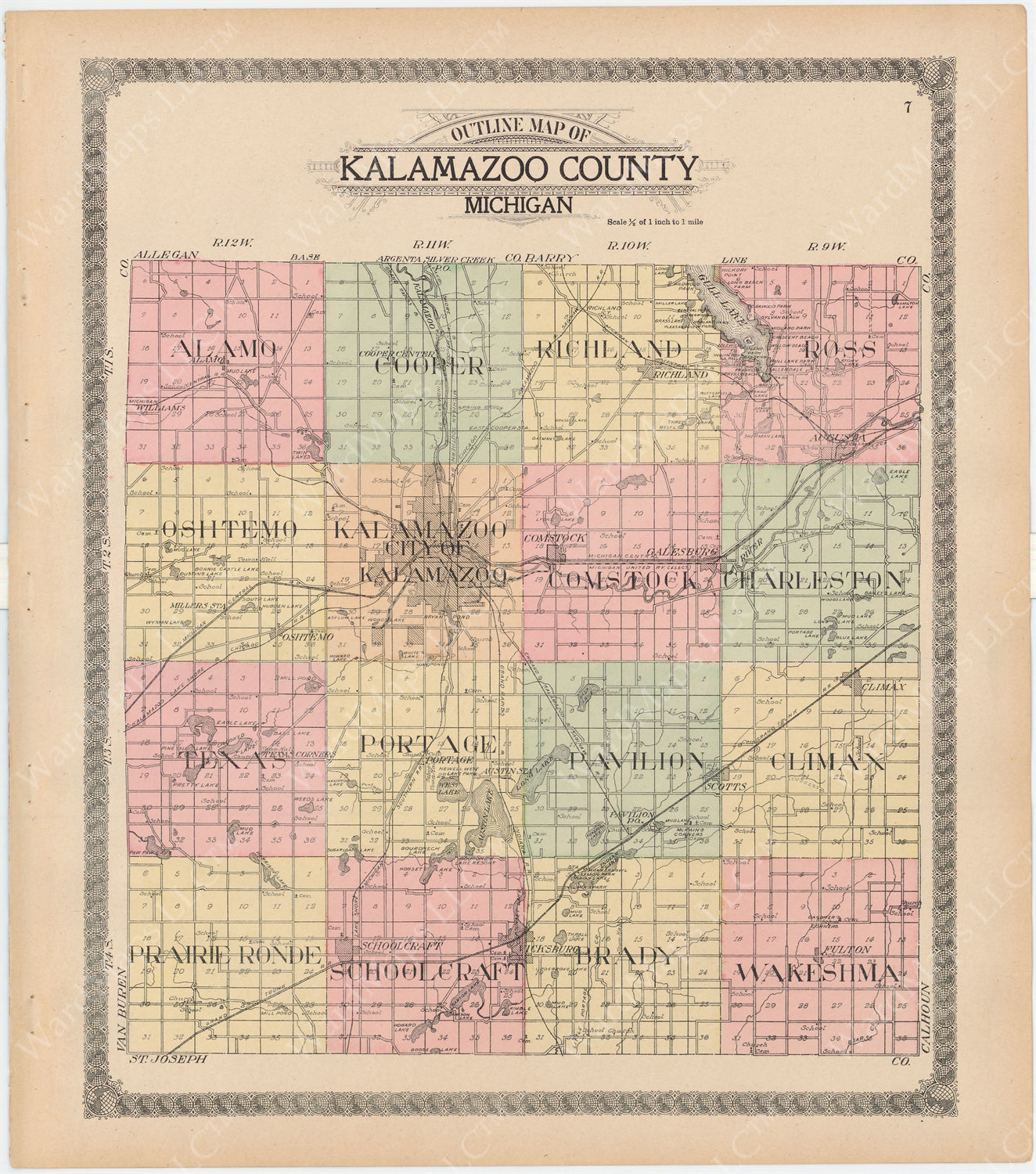 Atlas of Kalamazoo County, Michigan 1910 – WardMaps LLC
