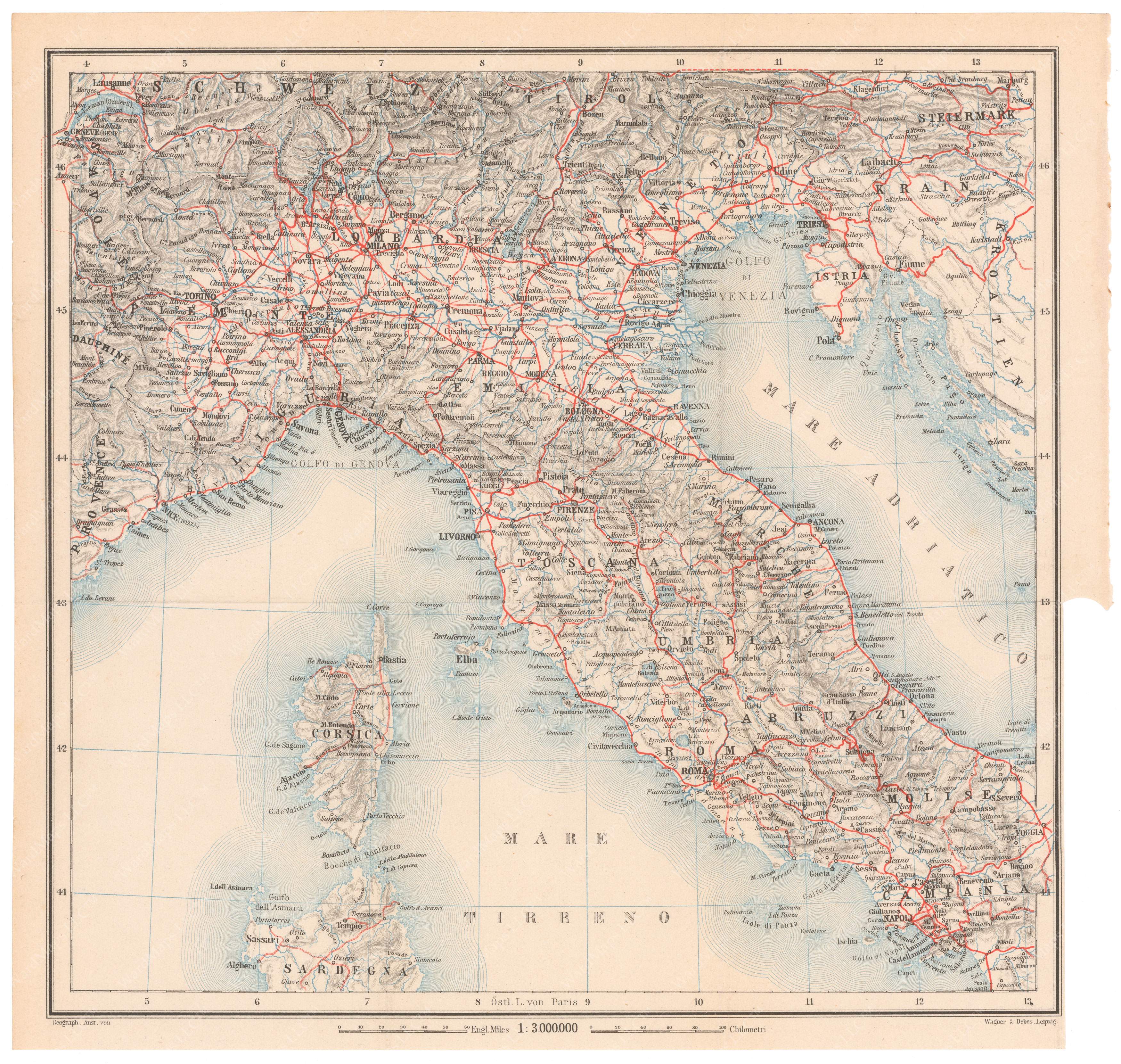 Italy 1909 – WardMaps LLC