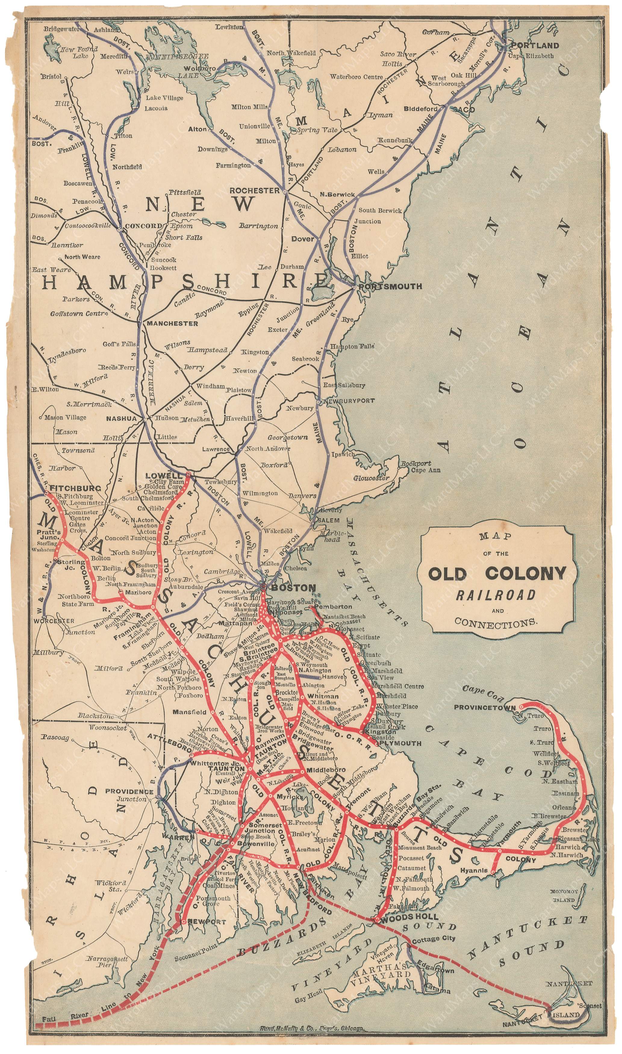 Old Colony Railroad Maps – WardMaps LLC