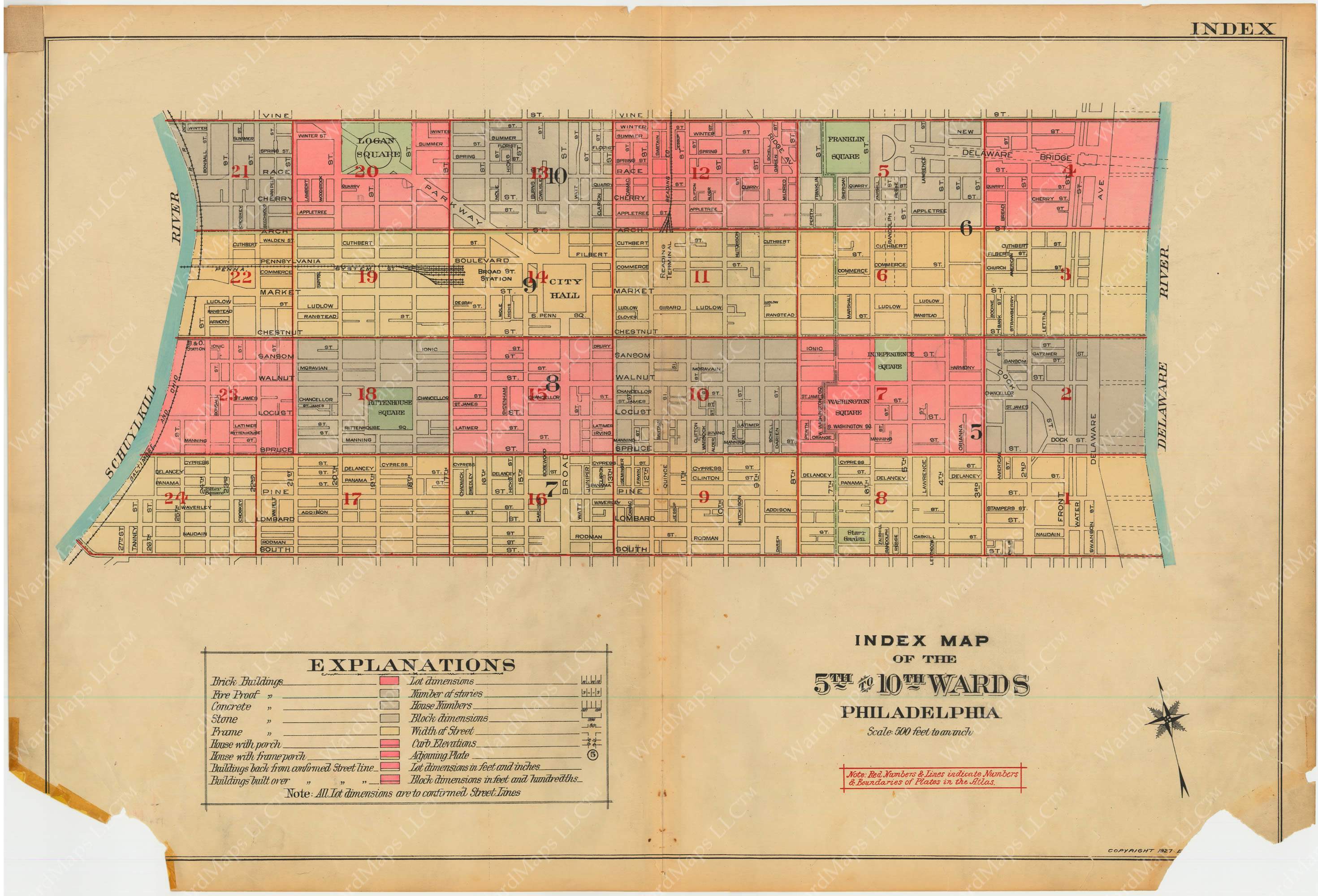 Atlas of 5th to 10th Wards of Philadelphia, Pennsylvania 1927 ...