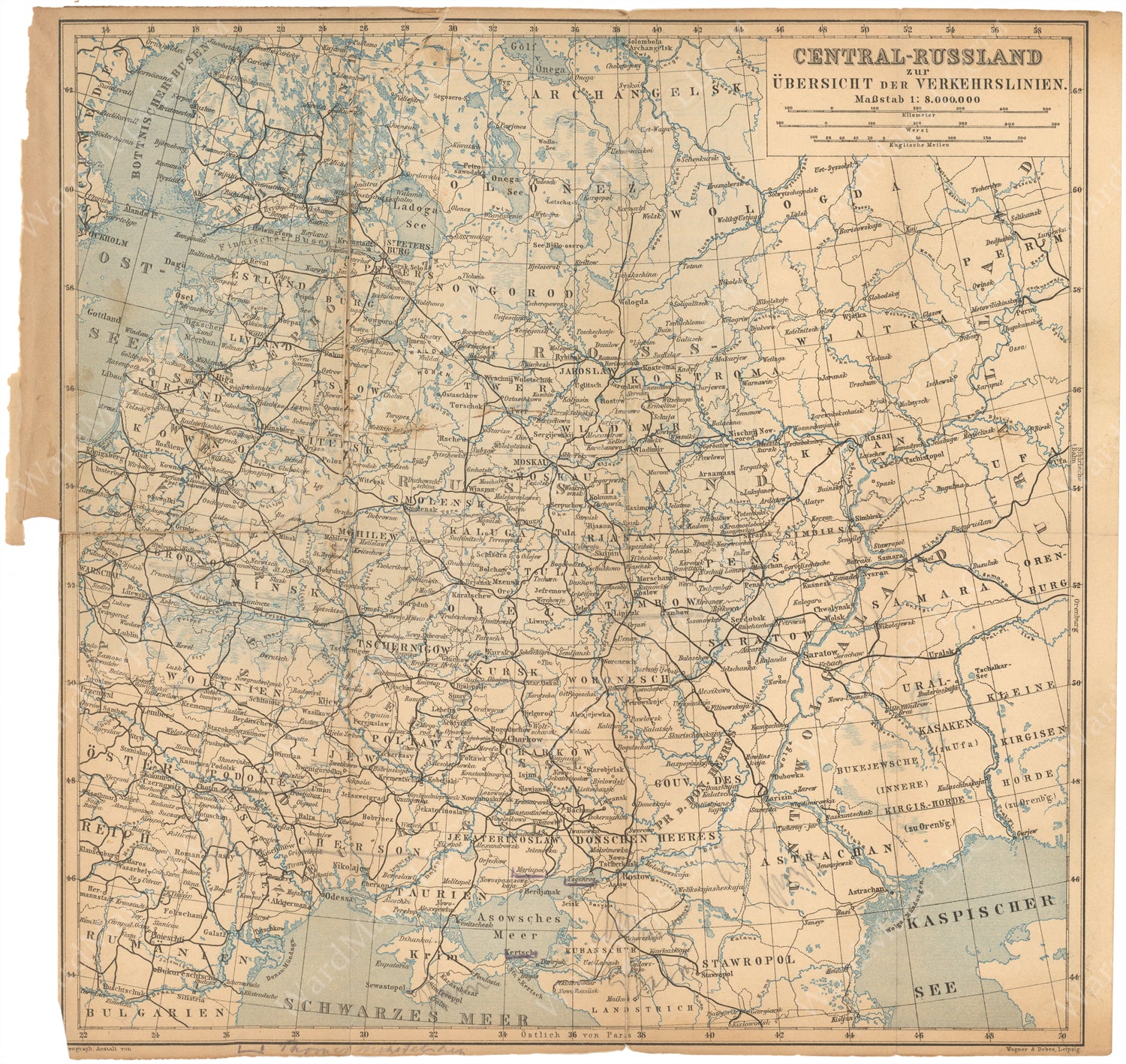 Russia and Northeastern Europe 1897 – WardMaps LLC