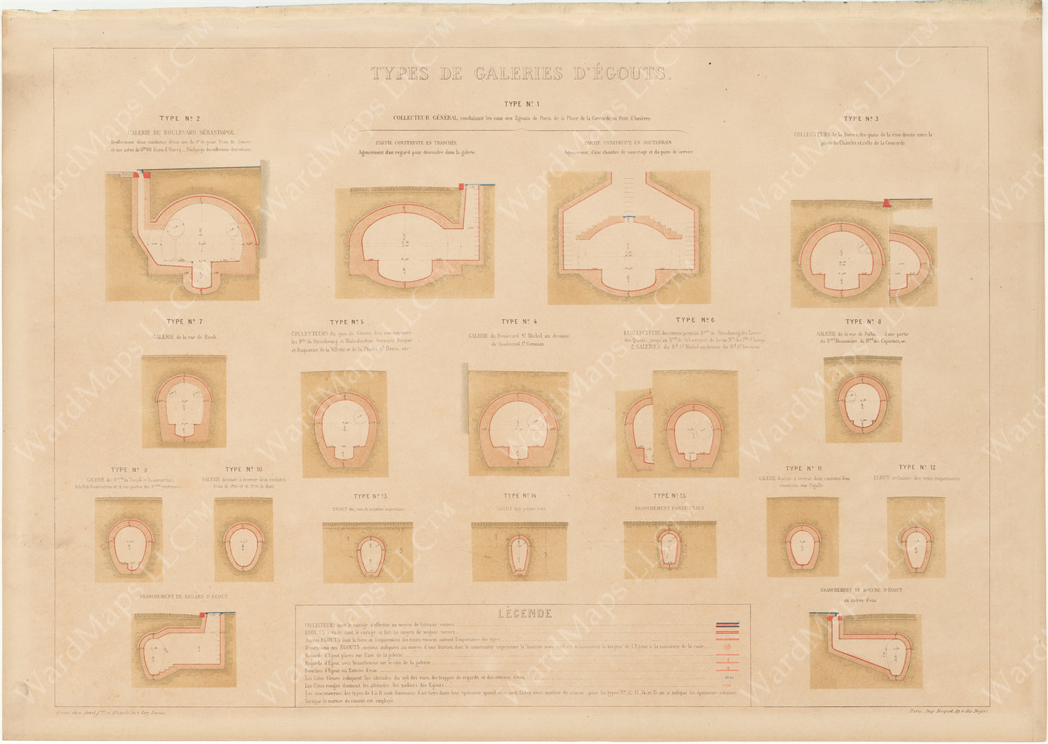 Paris Sewer System 1875 – WardMaps LLC