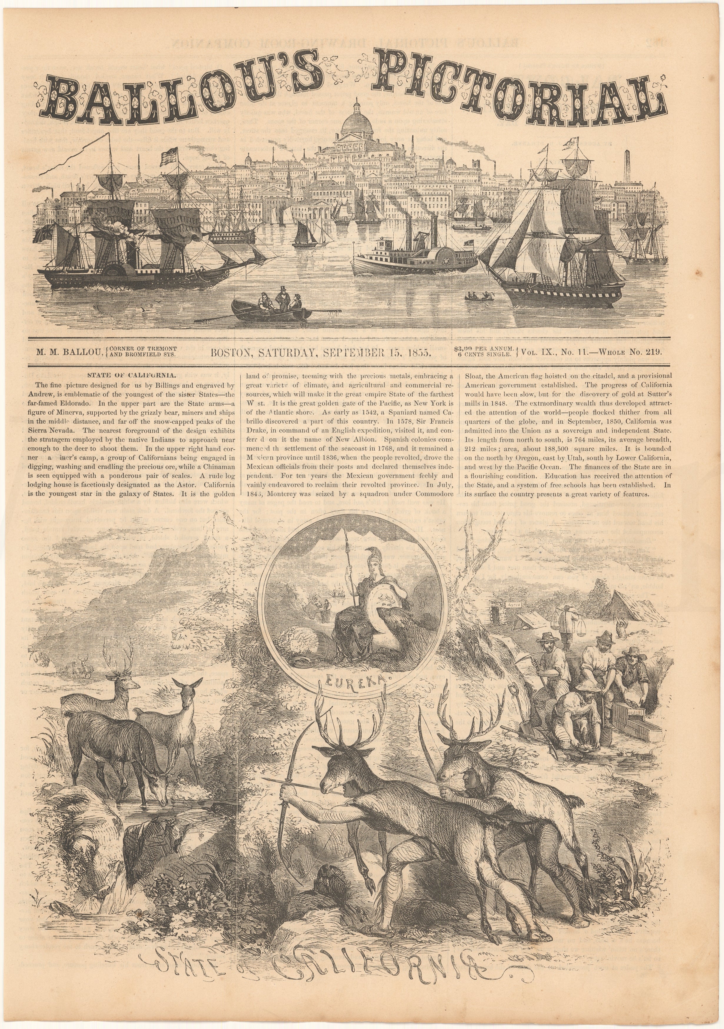 Ballou's Pictorial 1855: California – WardMaps LLC