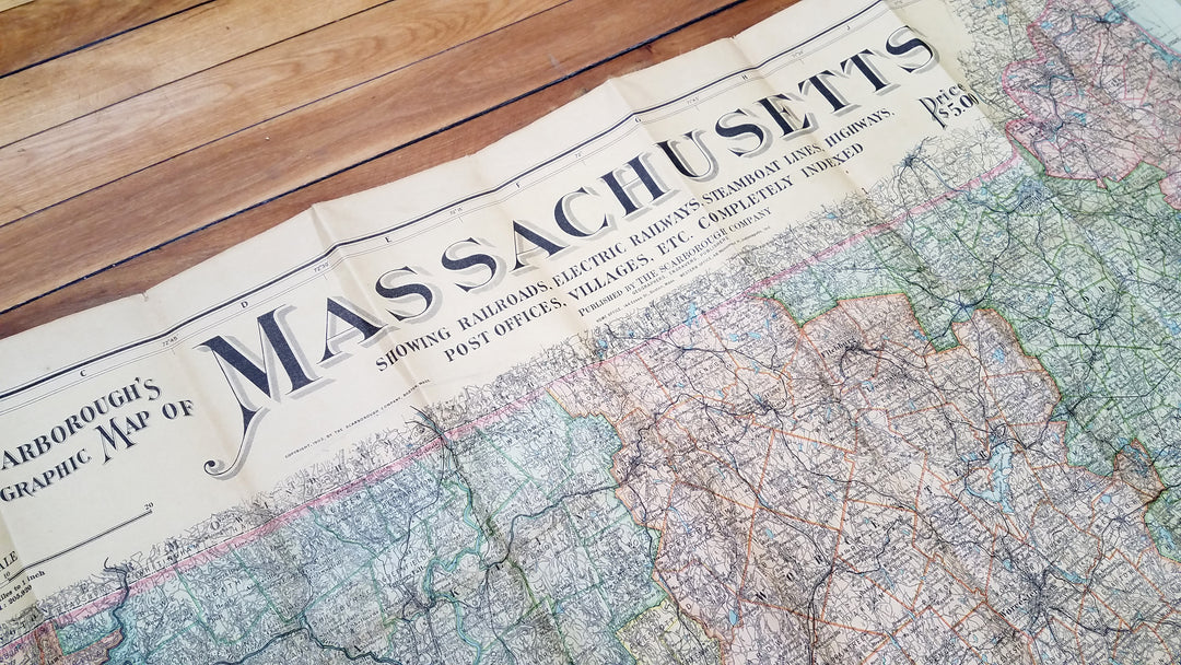 Massachusetts 1903 Folding Wall Map – WardMaps LLC
