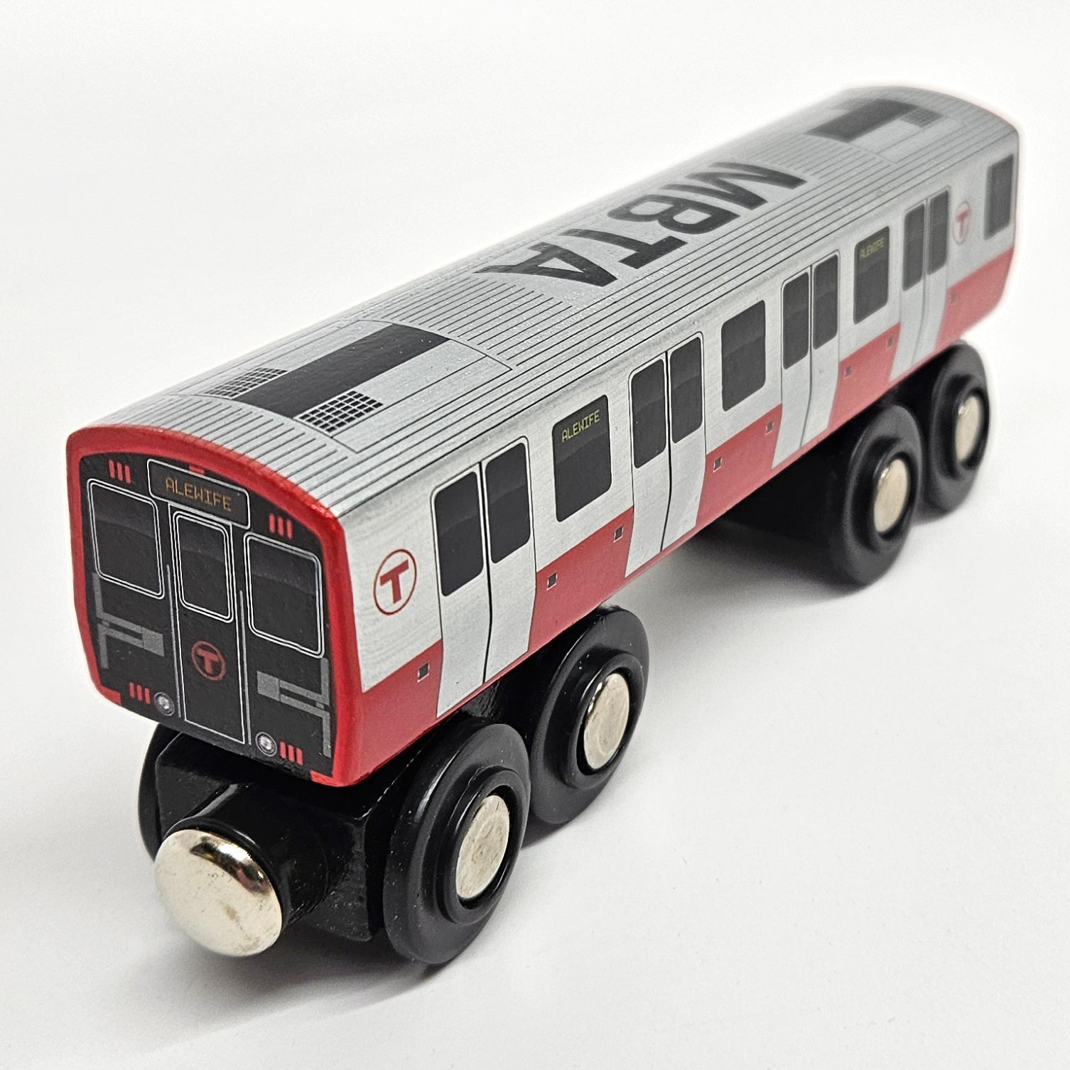 Boston MBTA Red Line Wooden Toy Train (1900-2150-Series) – WardMaps LLC