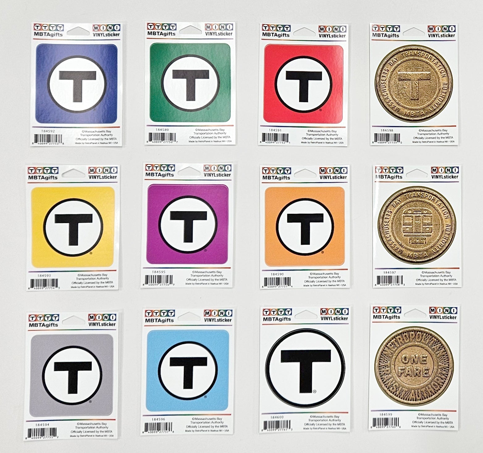 Boston MBTA T Logo & Token Stickers – WardMaps LLC