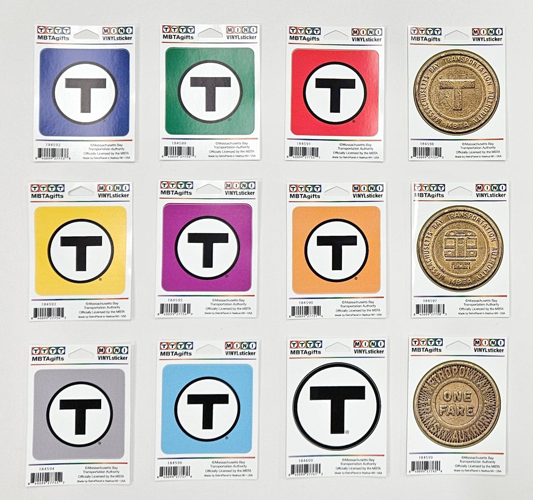 Boston MBTA T Logo & Token Stickers – WardMaps LLC