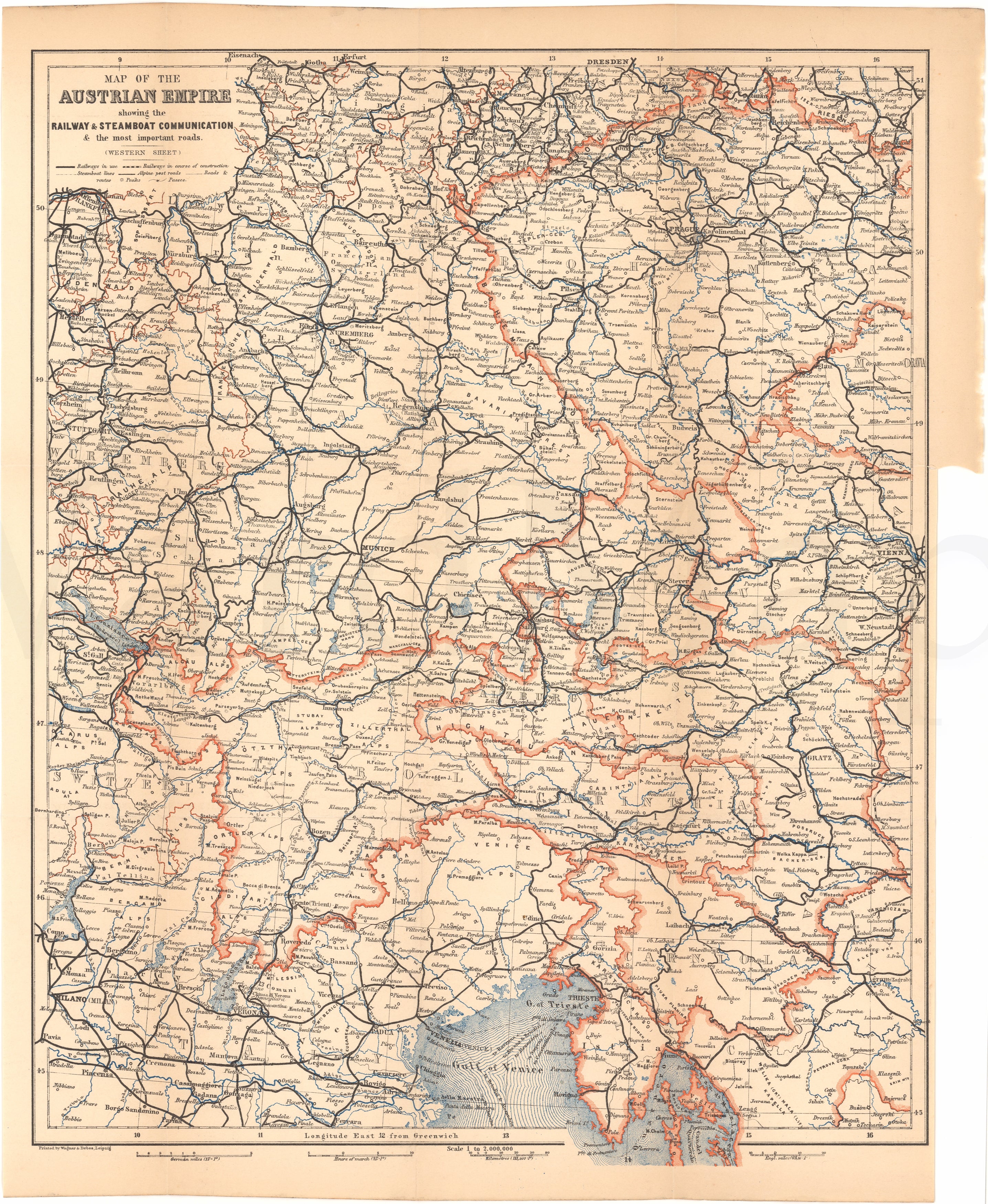 Austrian Empire (Austria-Hungary) 1896: Western Portion – WardMaps LLC