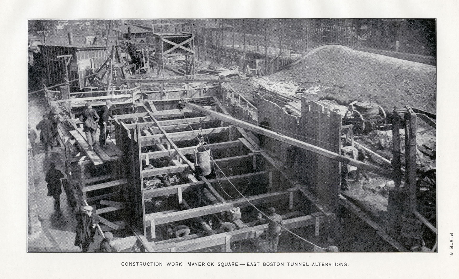 BTD Report 1921 Plate 06: Maverick Station Construction, East Boston ...