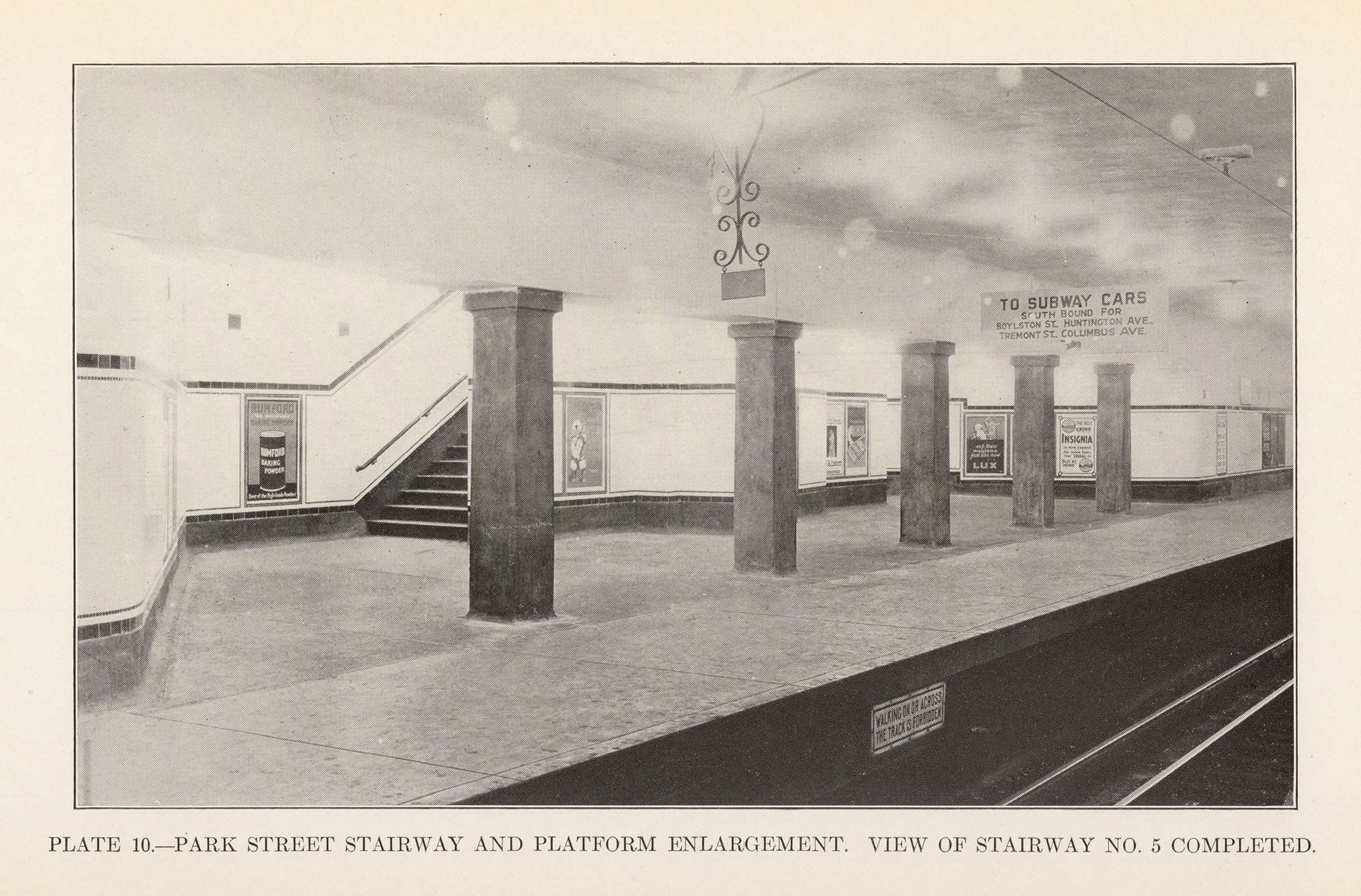 BTD Report 1925 Plate 09: Park Street Under Station, Stair #5 ...