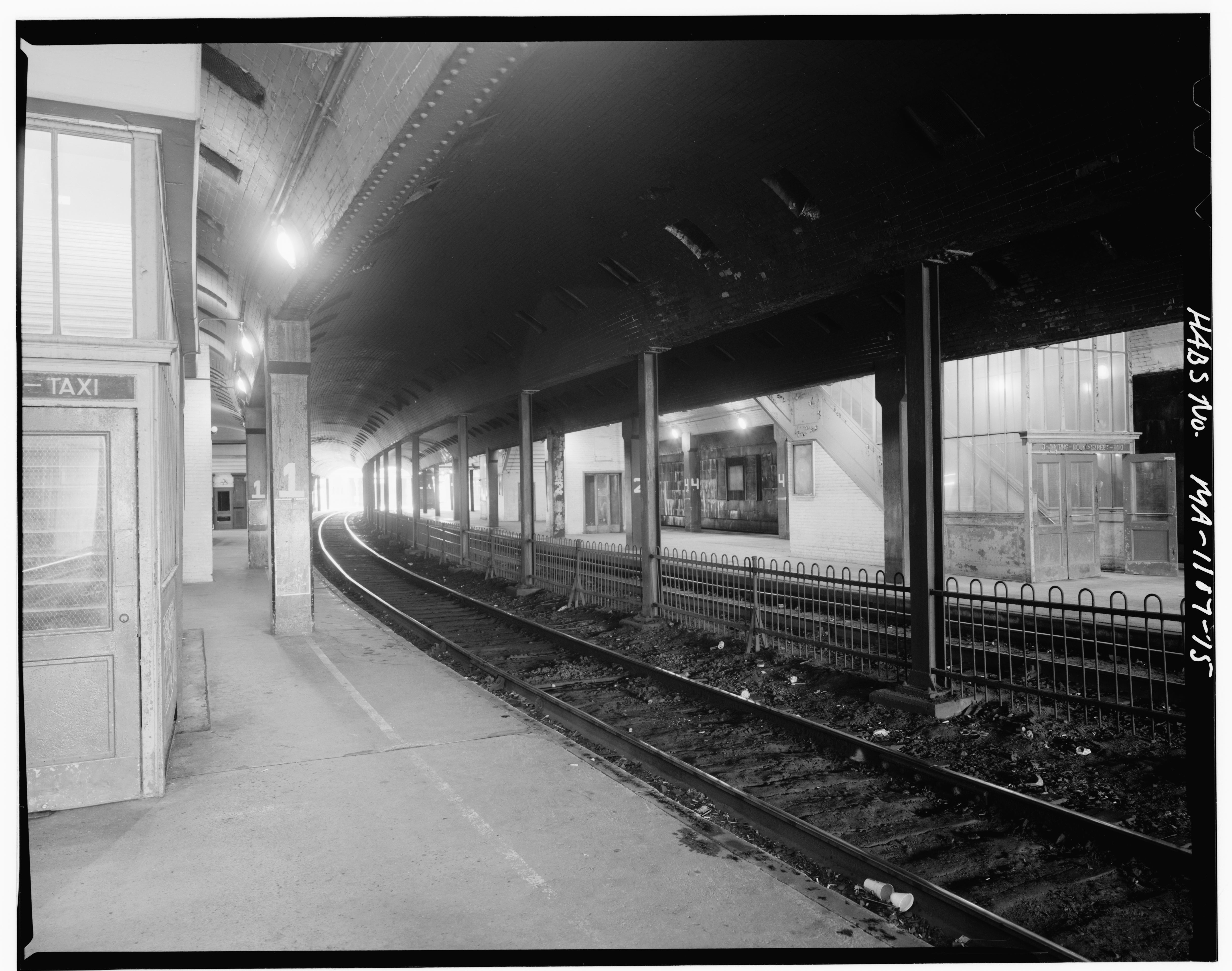 Back Bay Station, Boston, Massachusetts 1979: Platforms and Tracks ...