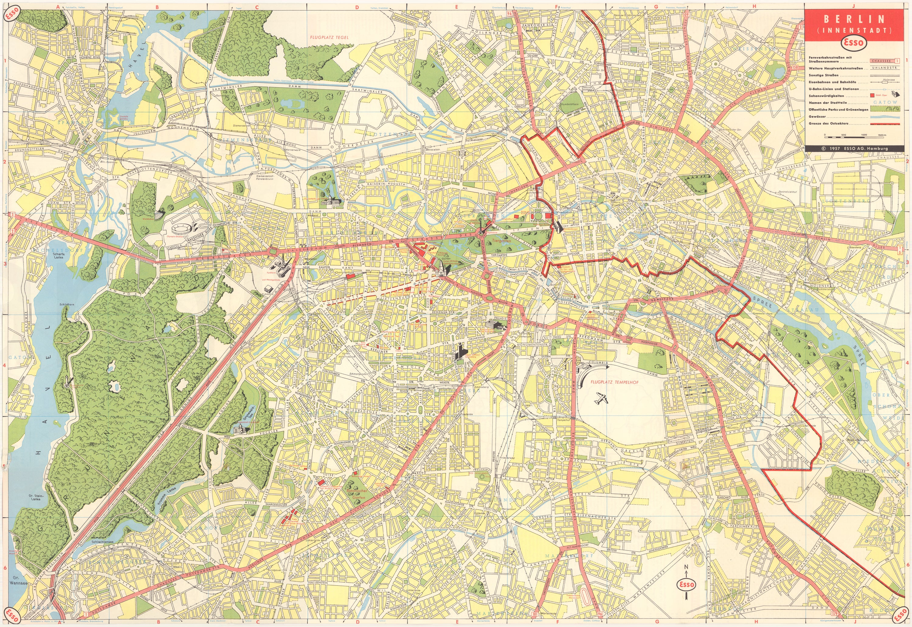 Berlin, Germany 1957 (Esso) – WardMaps LLC
