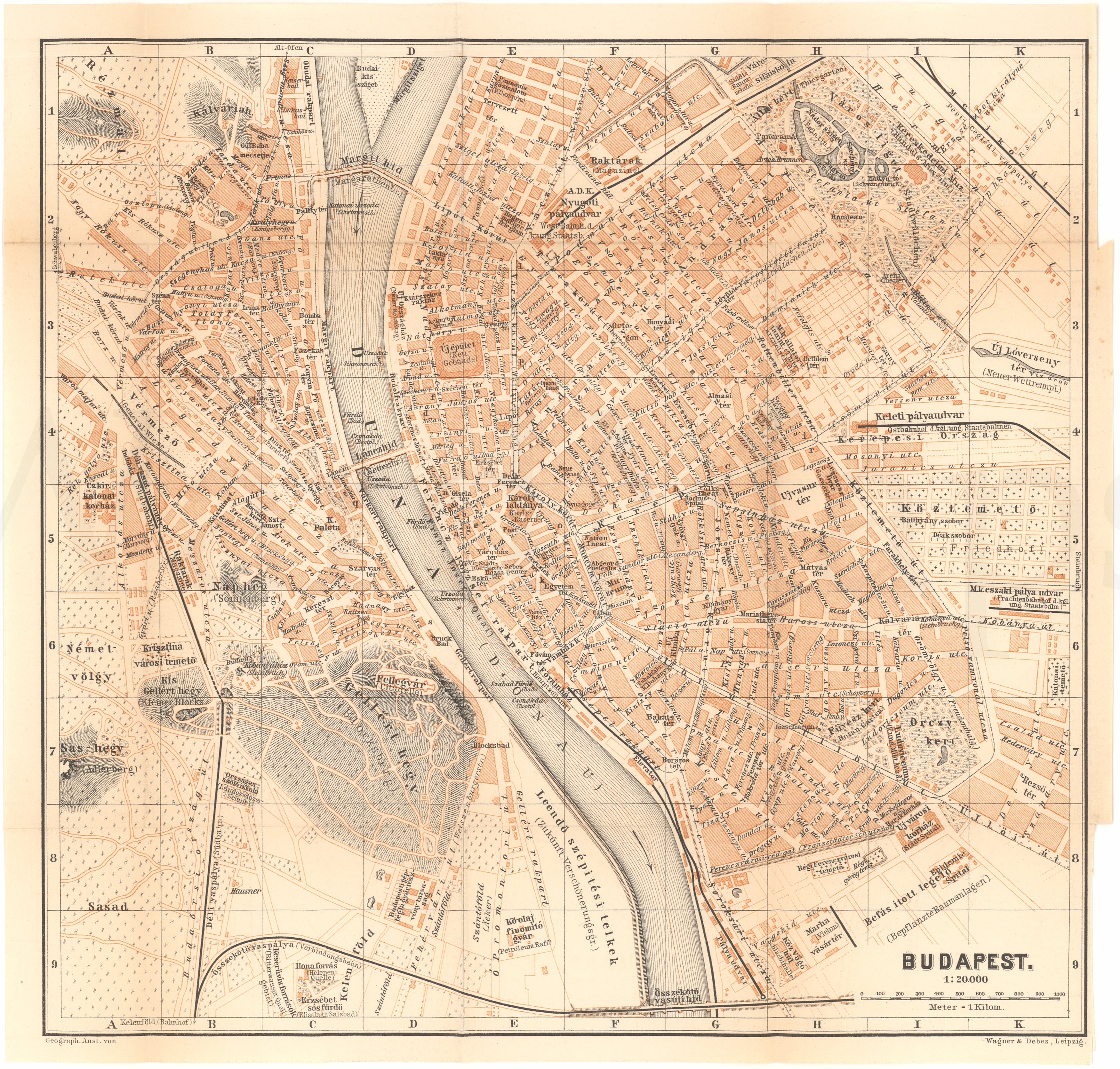Budapest, Hungary 1896 – WardMaps LLC