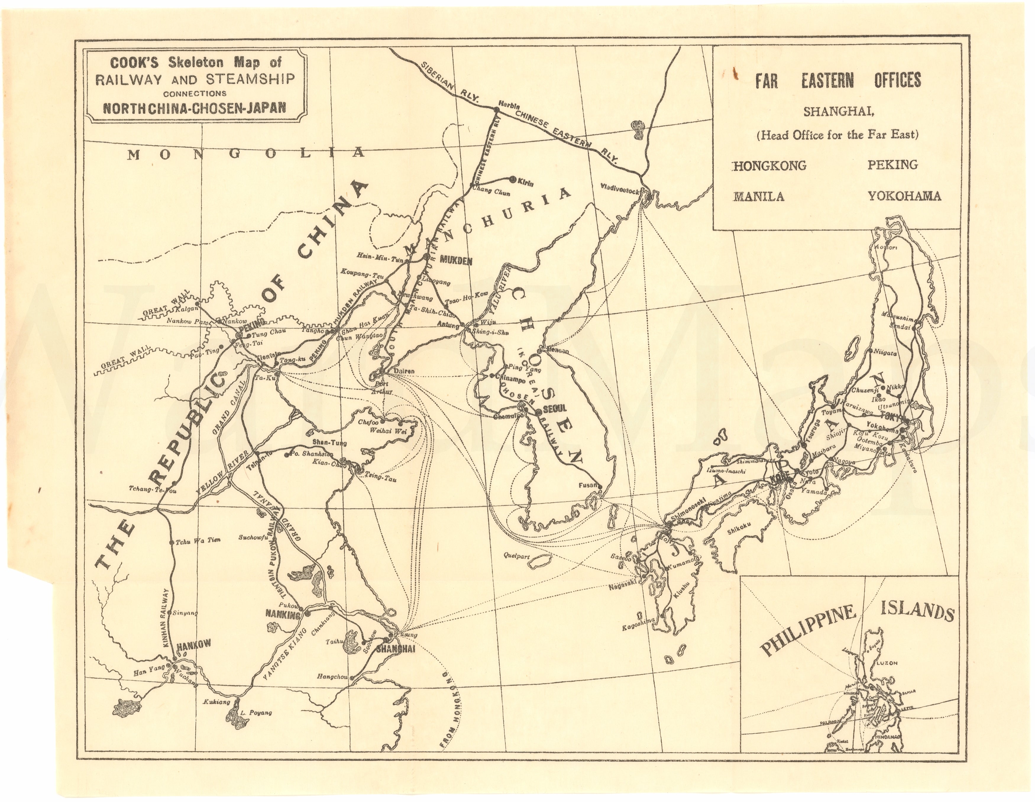 China, Korea, and Japan 1917 – WardMaps LLC
