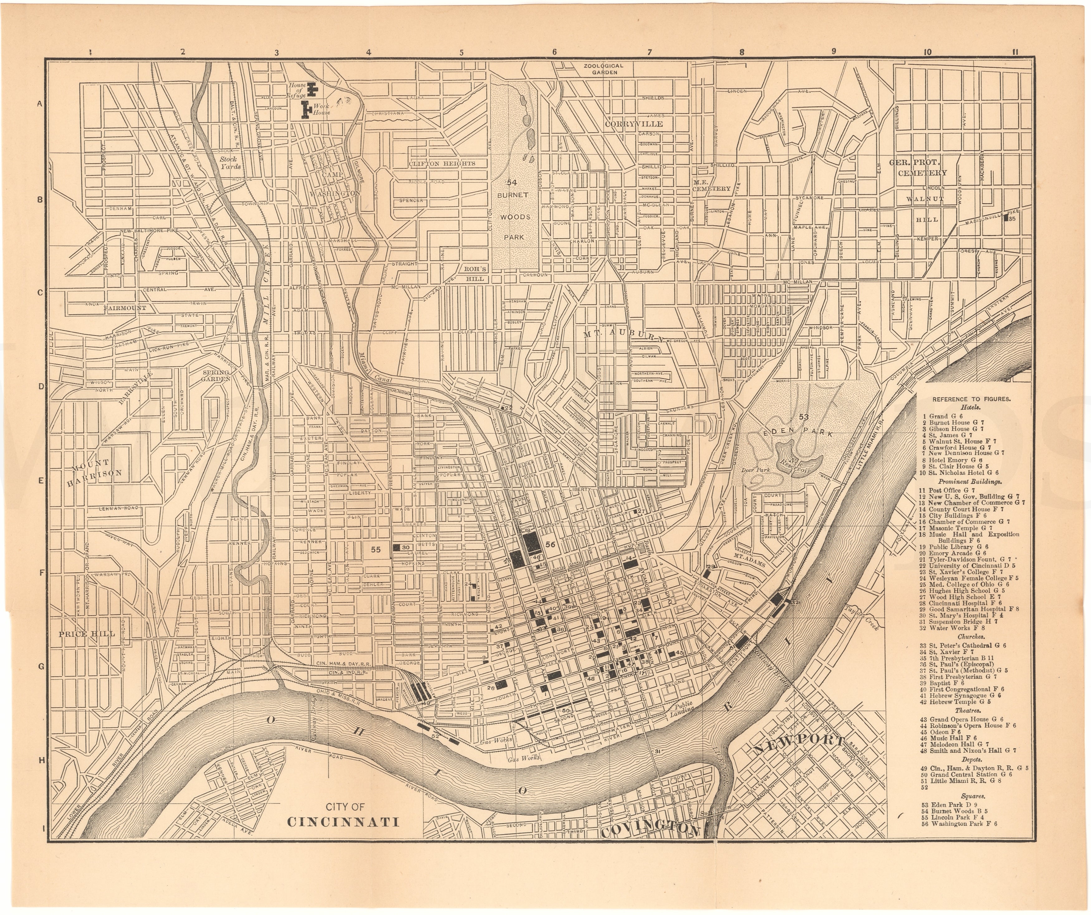Cincinnati, Ohio 1890 – WardMaps LLC
