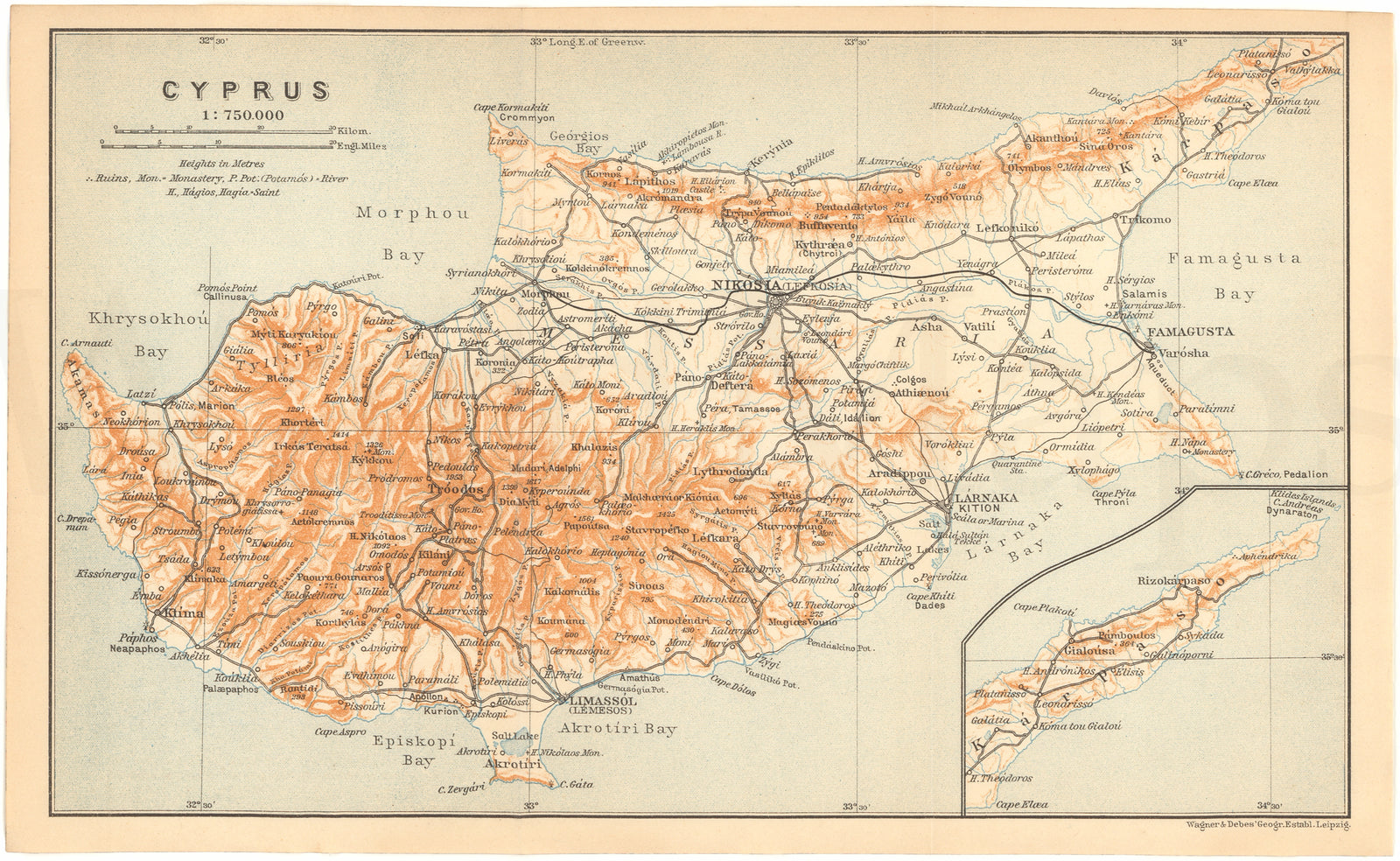 Country Maps of Cyprus – WardMaps LLC