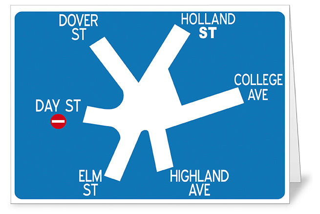 Davis Square (Somerville, Massachusetts) Intersection Sign Greeting Ca ...