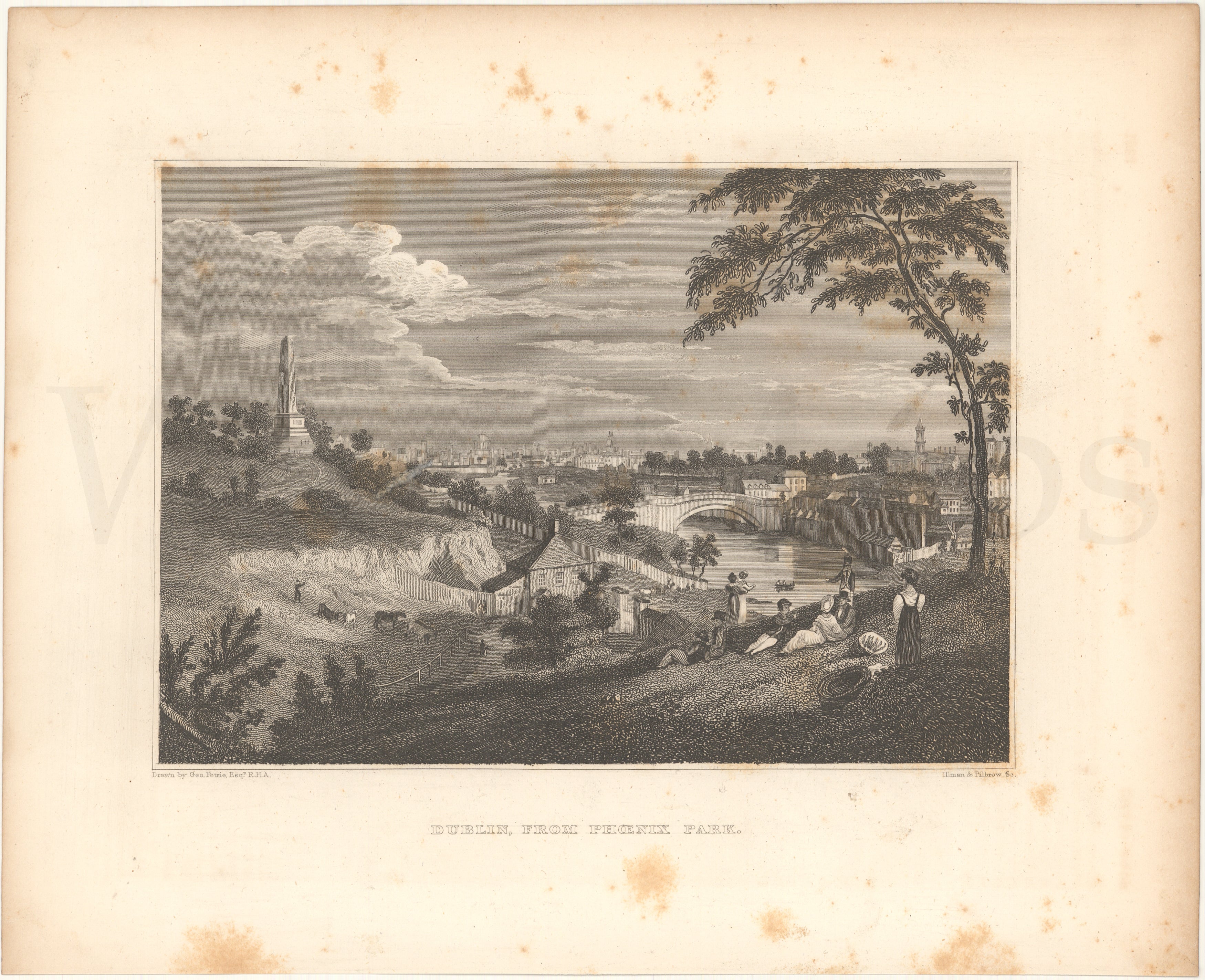 Dublin, Ireland 1834: View From Phoenix Park – WardMaps LLC