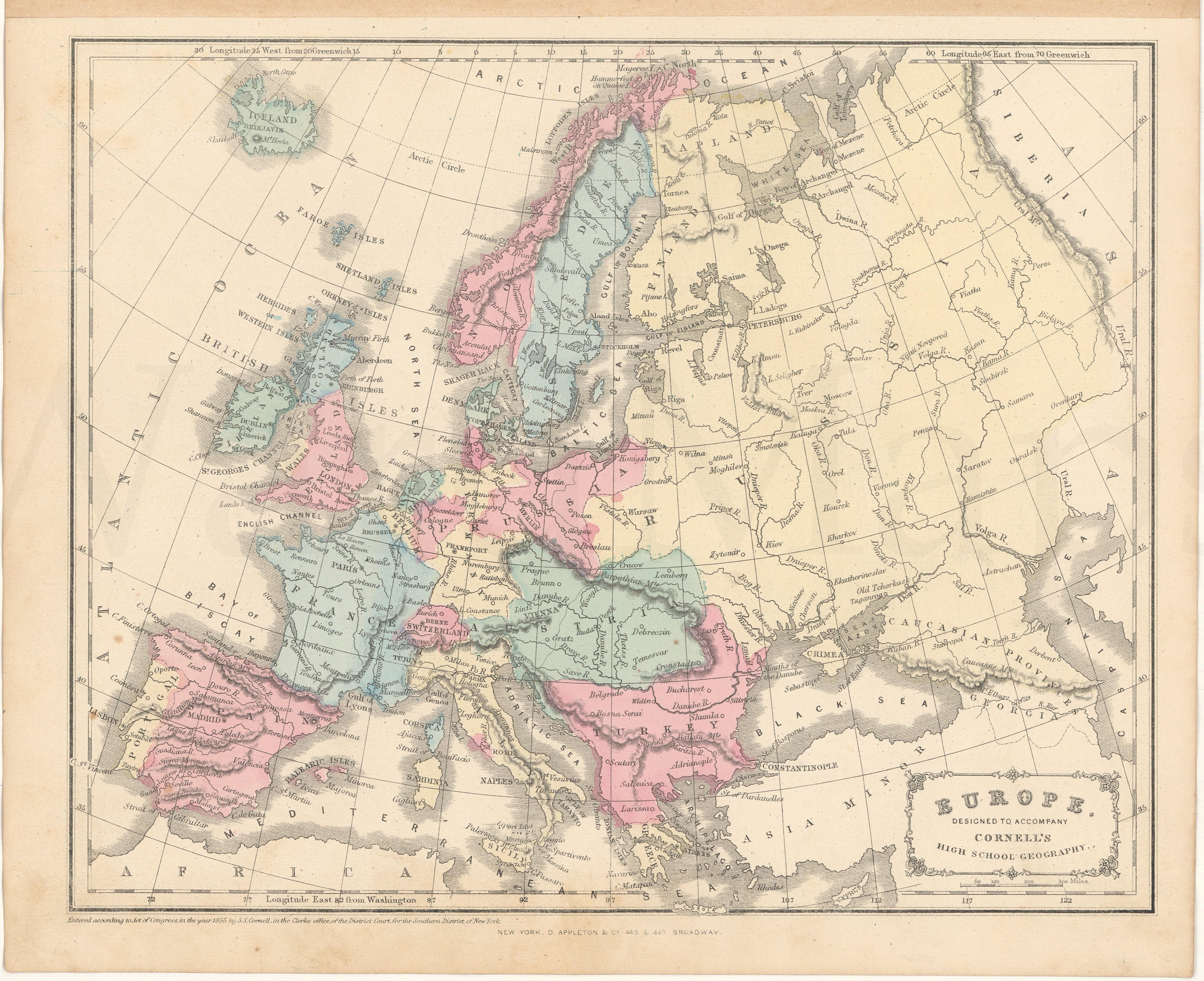 Europe 1866 (Cornell's) – WardMaps LLC