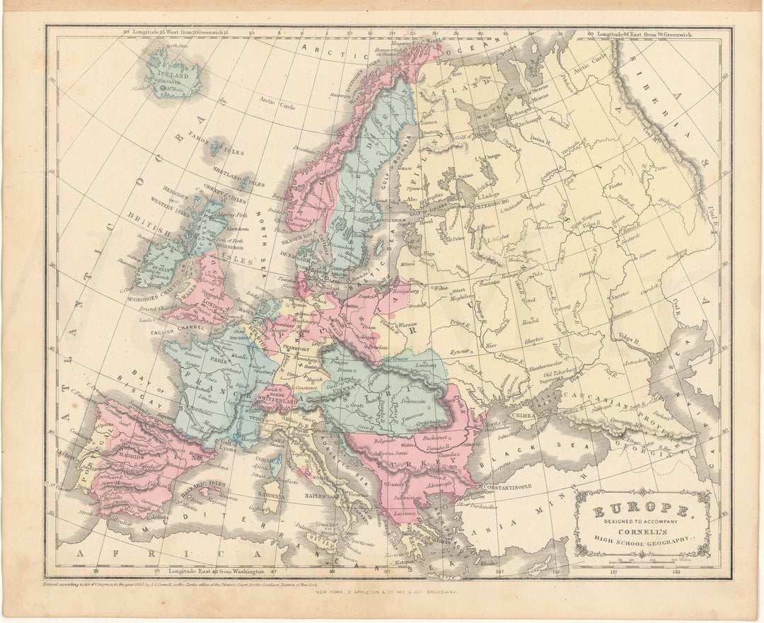 Europe 1866 (Cornell's) – WardMaps LLC