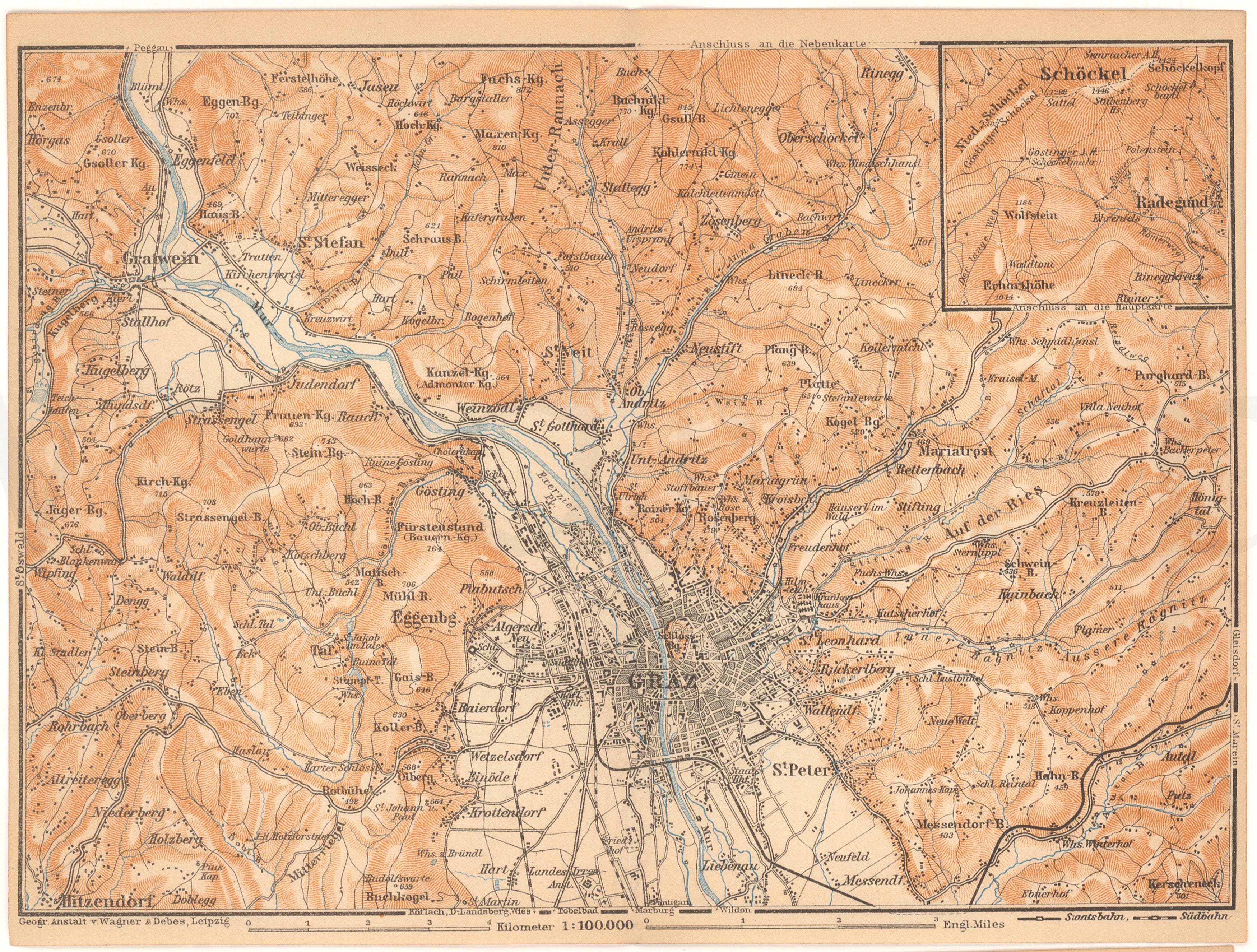 Graz Region, Austria 1911 (E. Alps) – WardMaps LLC