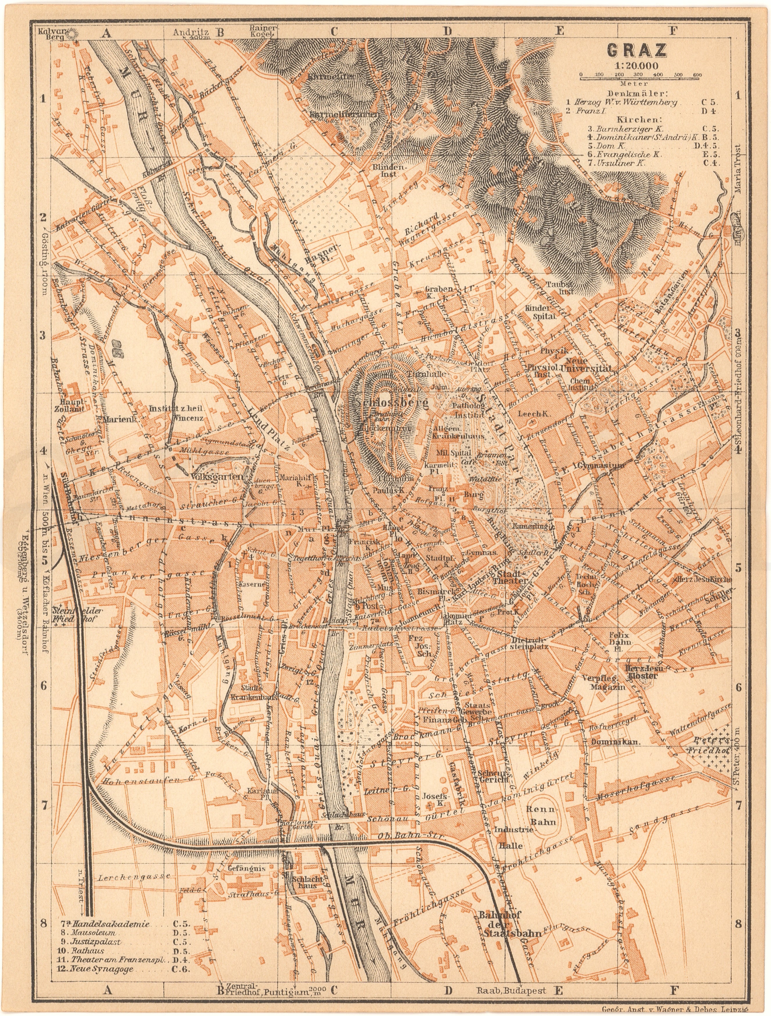 Graz, Austria 1911 (E. Alps) – WardMaps LLC