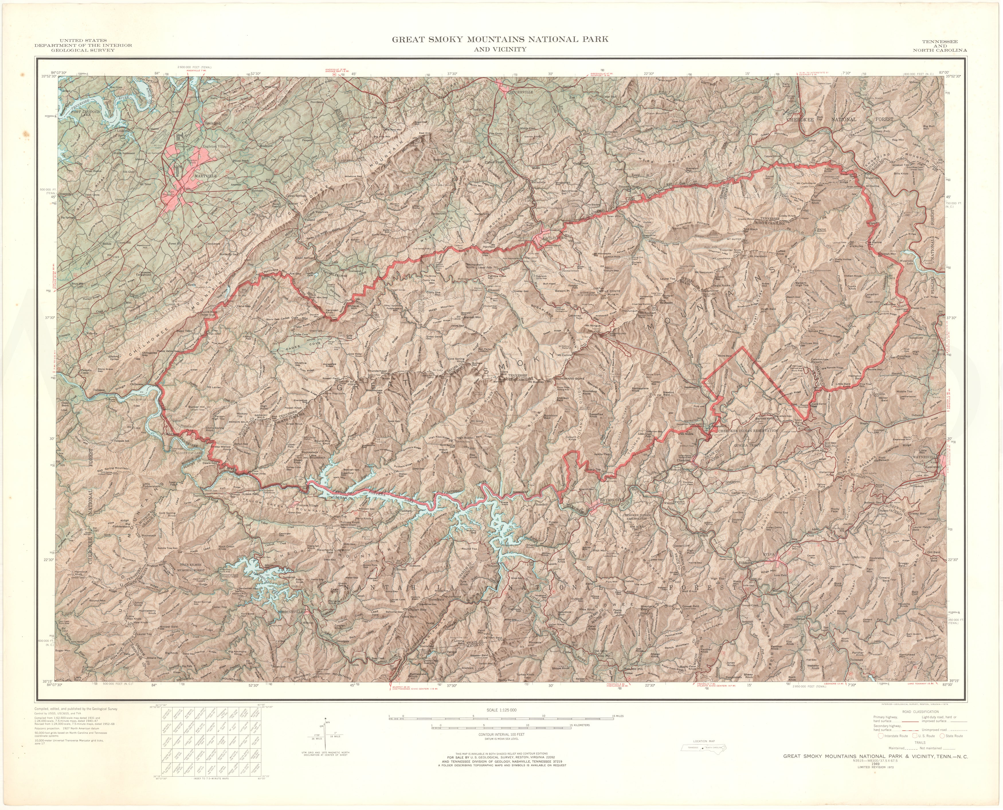 Great Smoky Mountains National Park and Vicinity (North Carolina and T ...