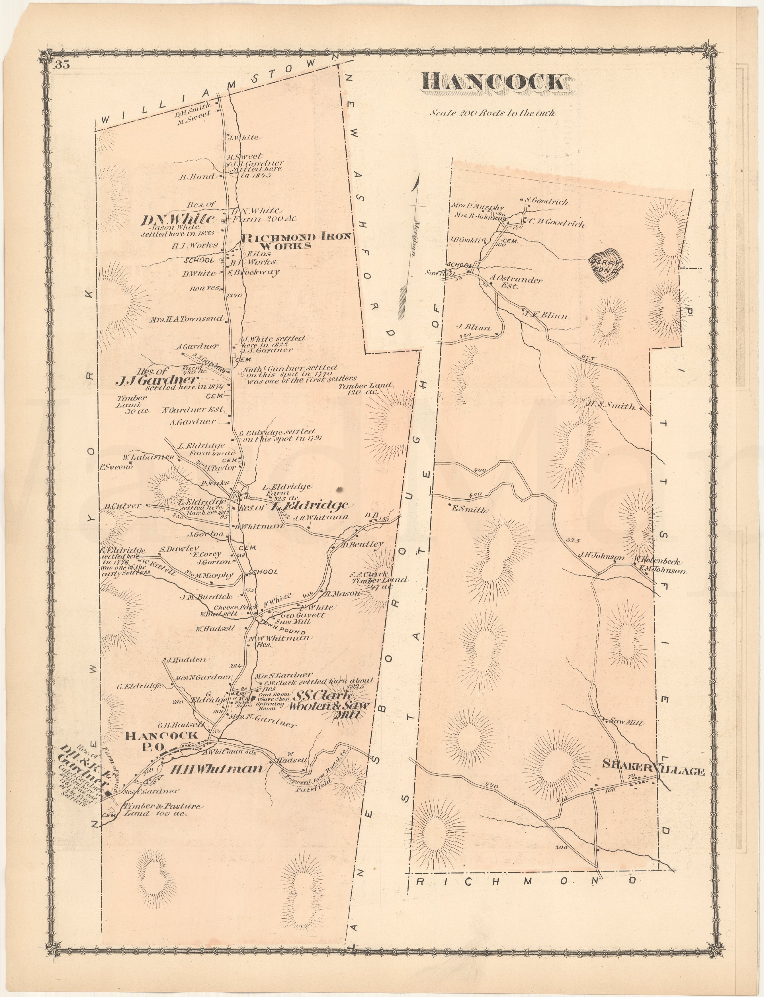 Hancock, Massachusetts 1876 – WardMaps LLC