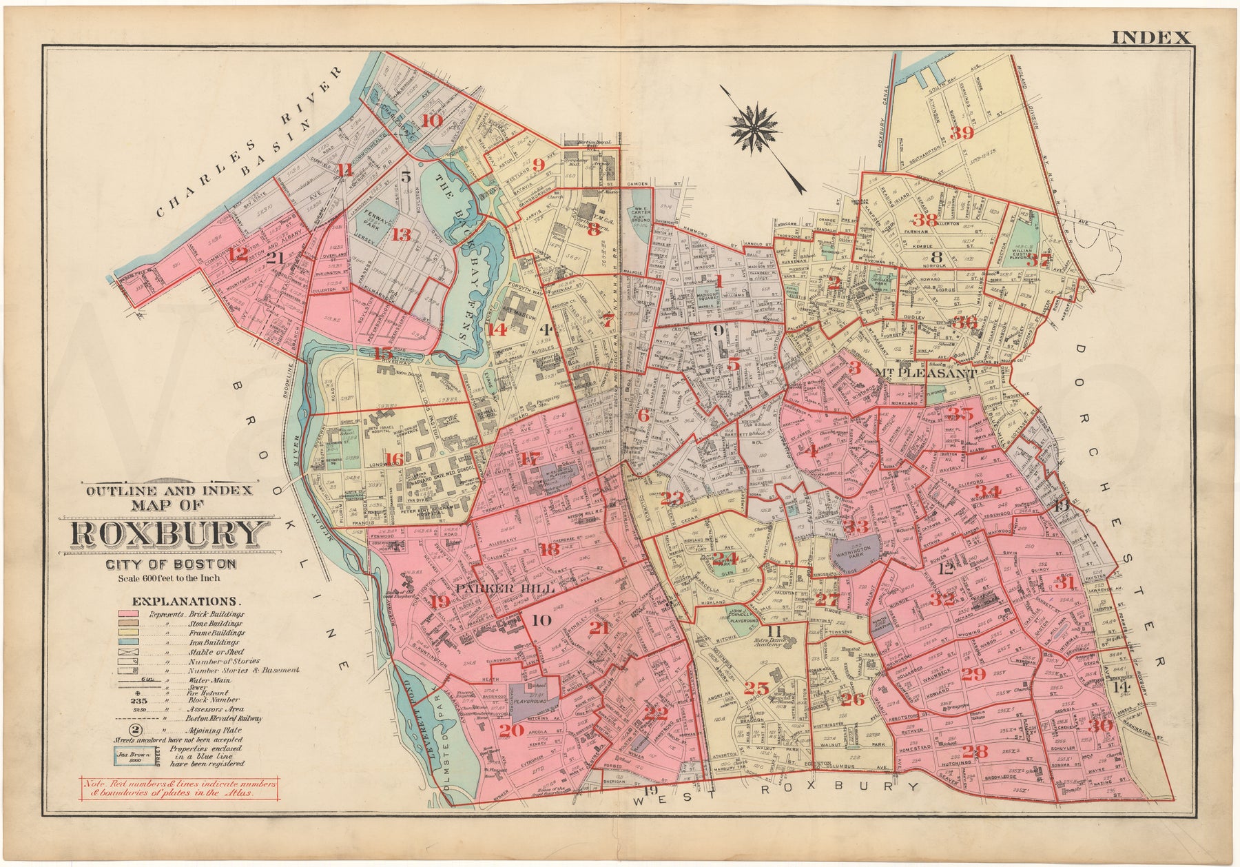 Roxbury, Massachusetts 1931 Index Map – WardMaps LLC