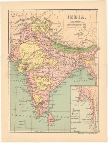 India circa 1880 – WardMaps LLC