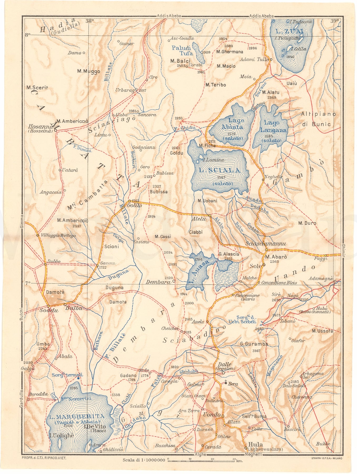 Ethiopia (South Central Part) 1938 (Lakes Region) – WardMaps LLC
